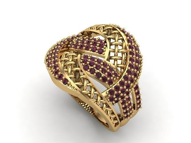 Womens Rings With Stone Ring Ready STL 3DM Models Rings women 3D model ...