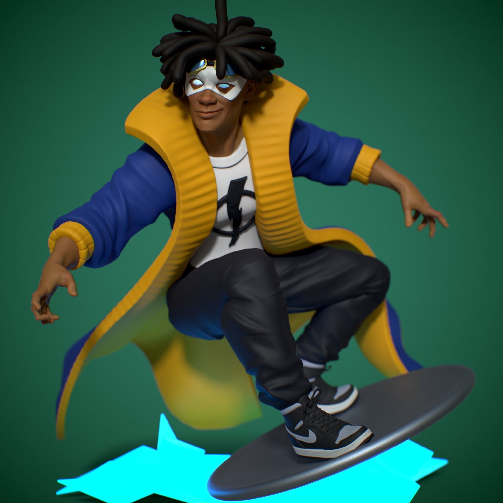 Static shock 3D model 3D printable | CGTrader