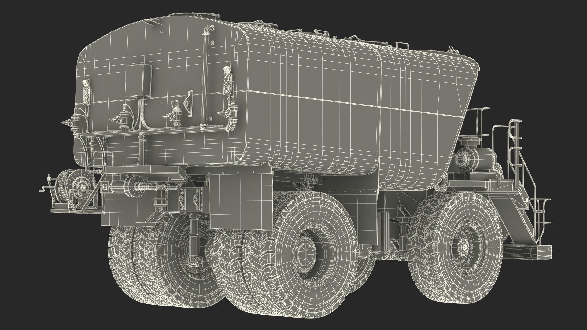 CAT 775 Water Truck 3D model | CGTrader
