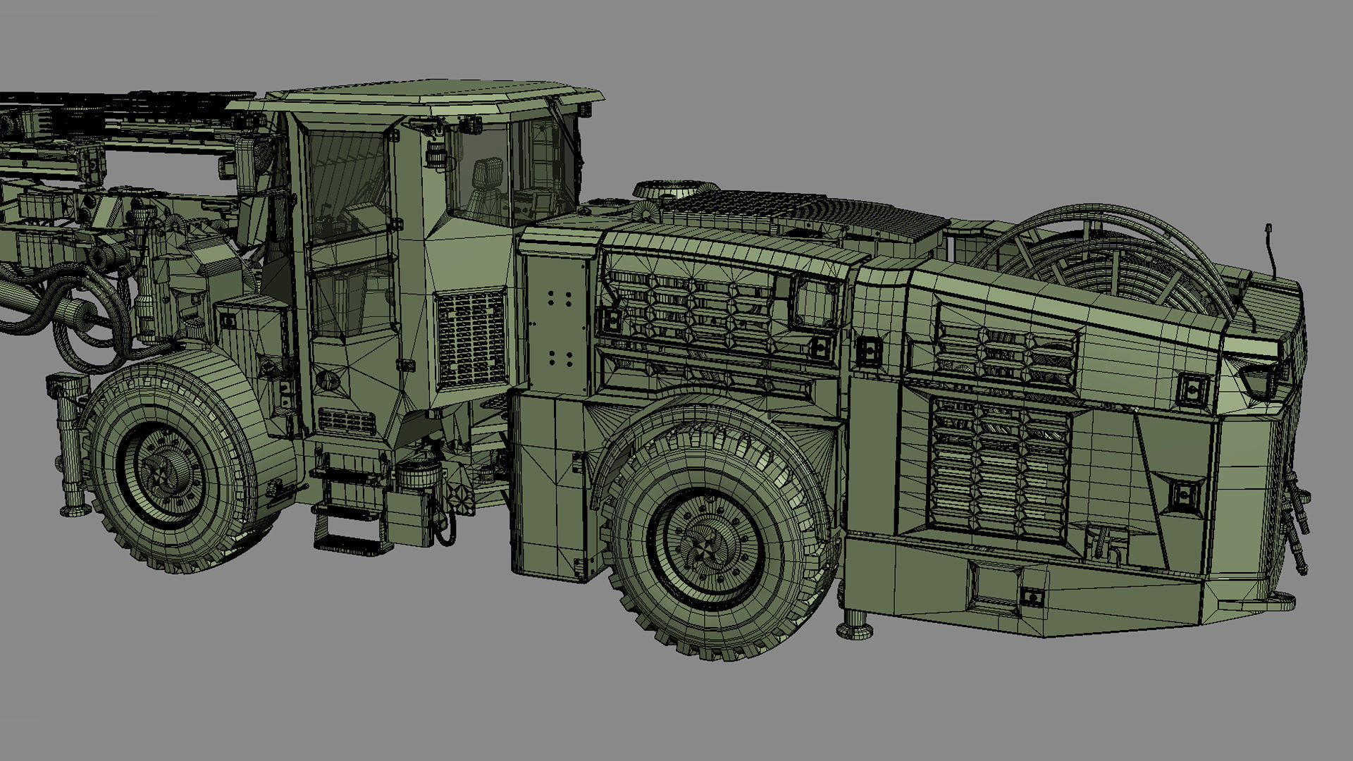 Underground Mining Drill Rigs DD422iE Rigged 3D model rigged | CGTrader