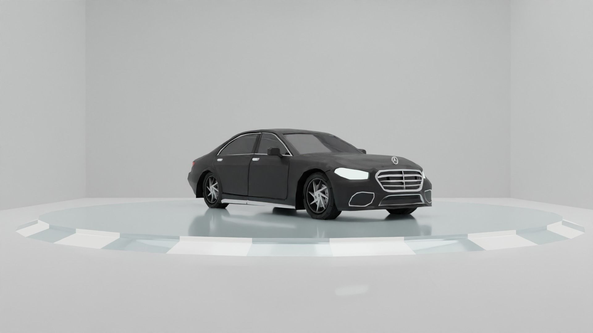 MERCEDES S-CLASS - low poly 3D model | CGTrader