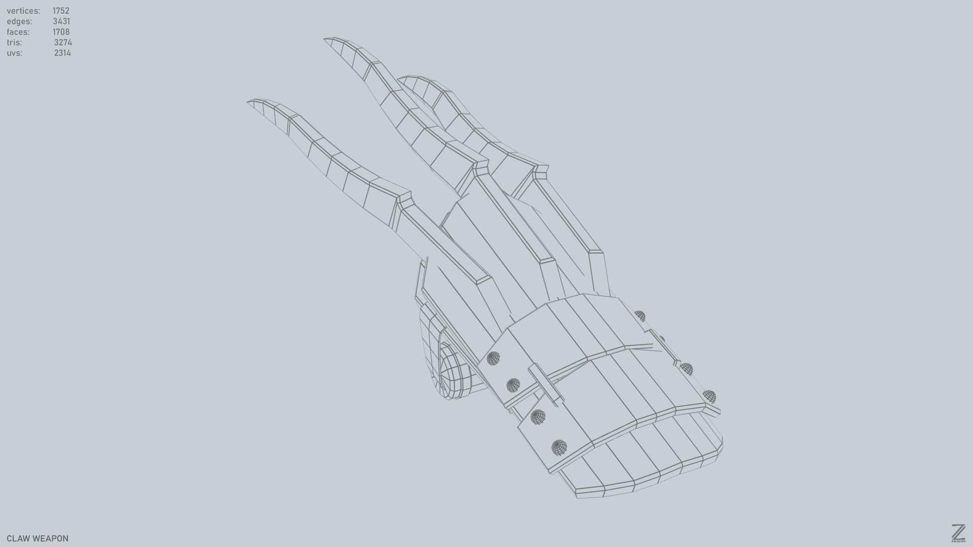 3D model Claw weapon VR / AR / low-poly | CGTrader