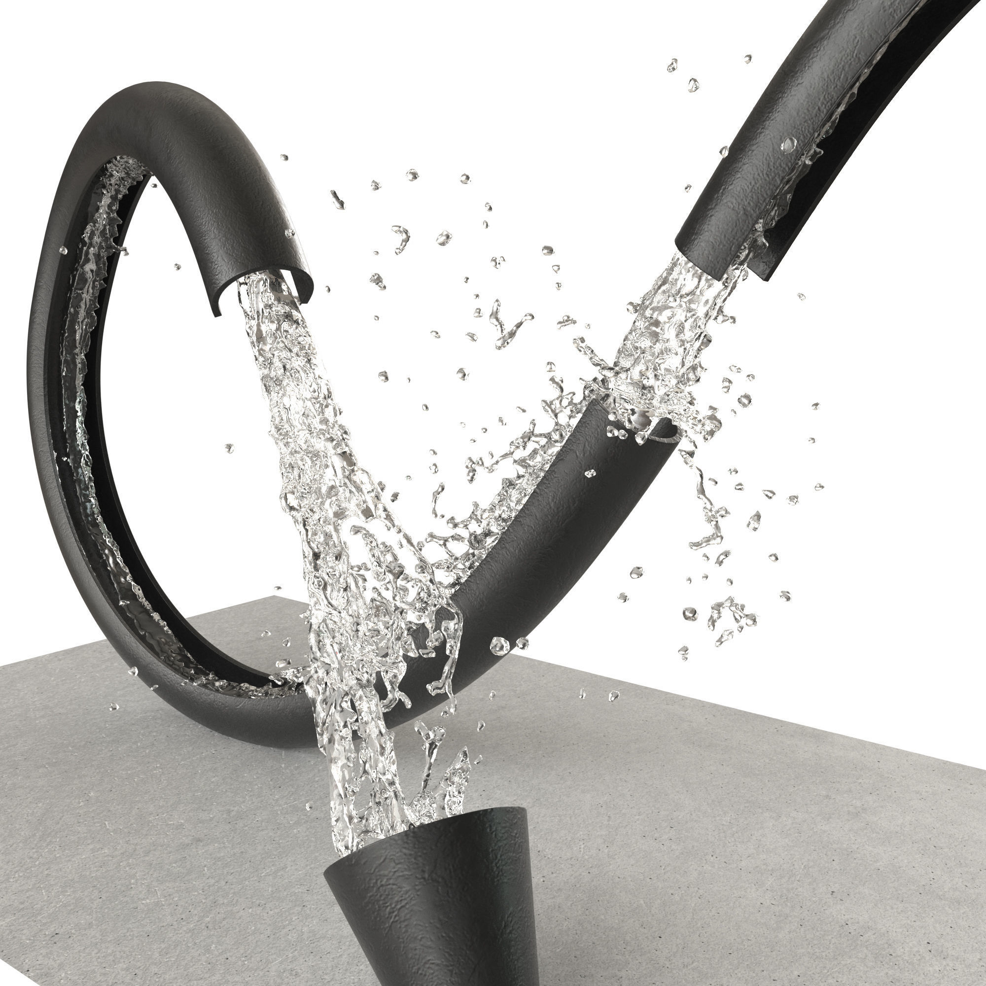Infinite Water Fountain 3D model | CGTrader