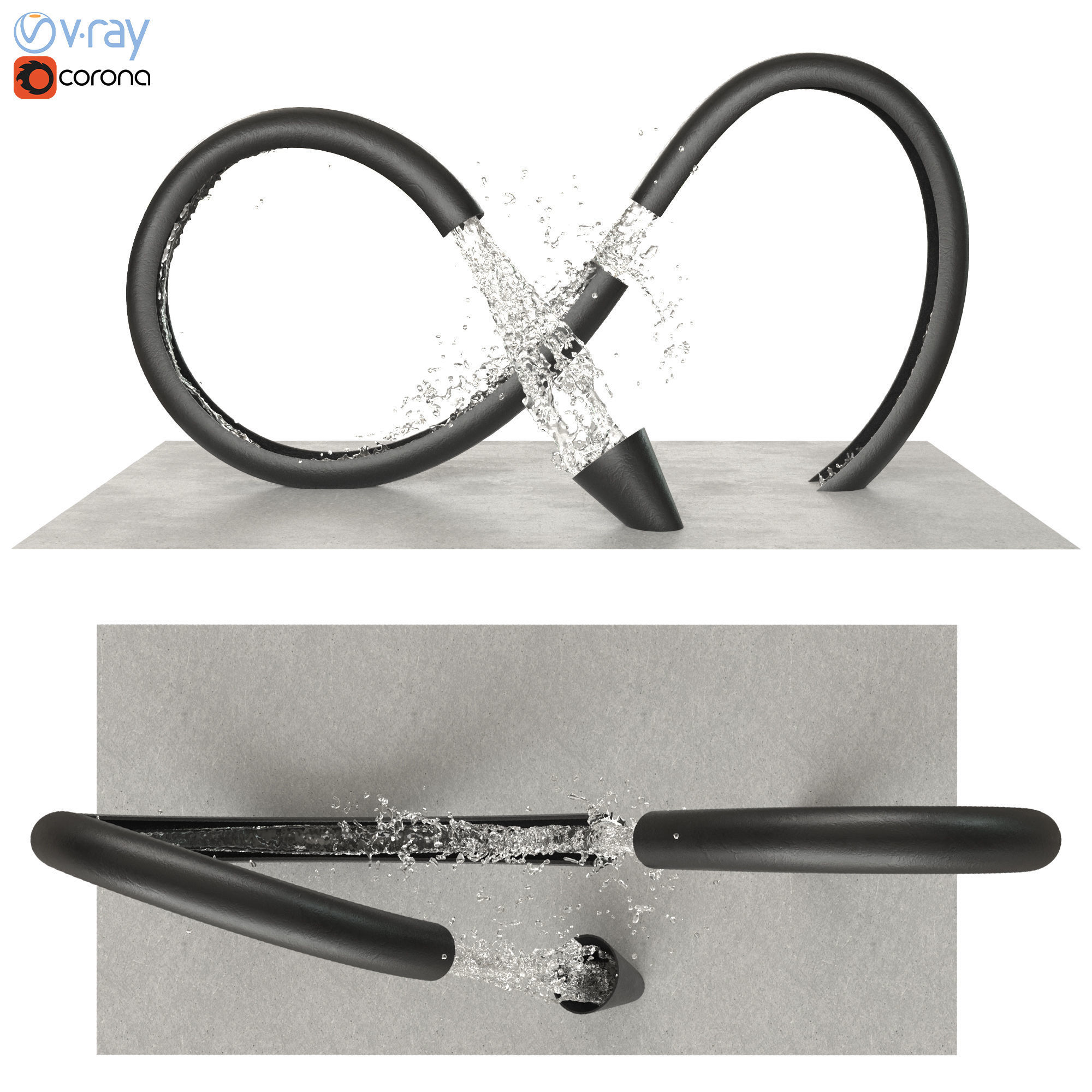 Infinite Water Fountain 3D model | CGTrader