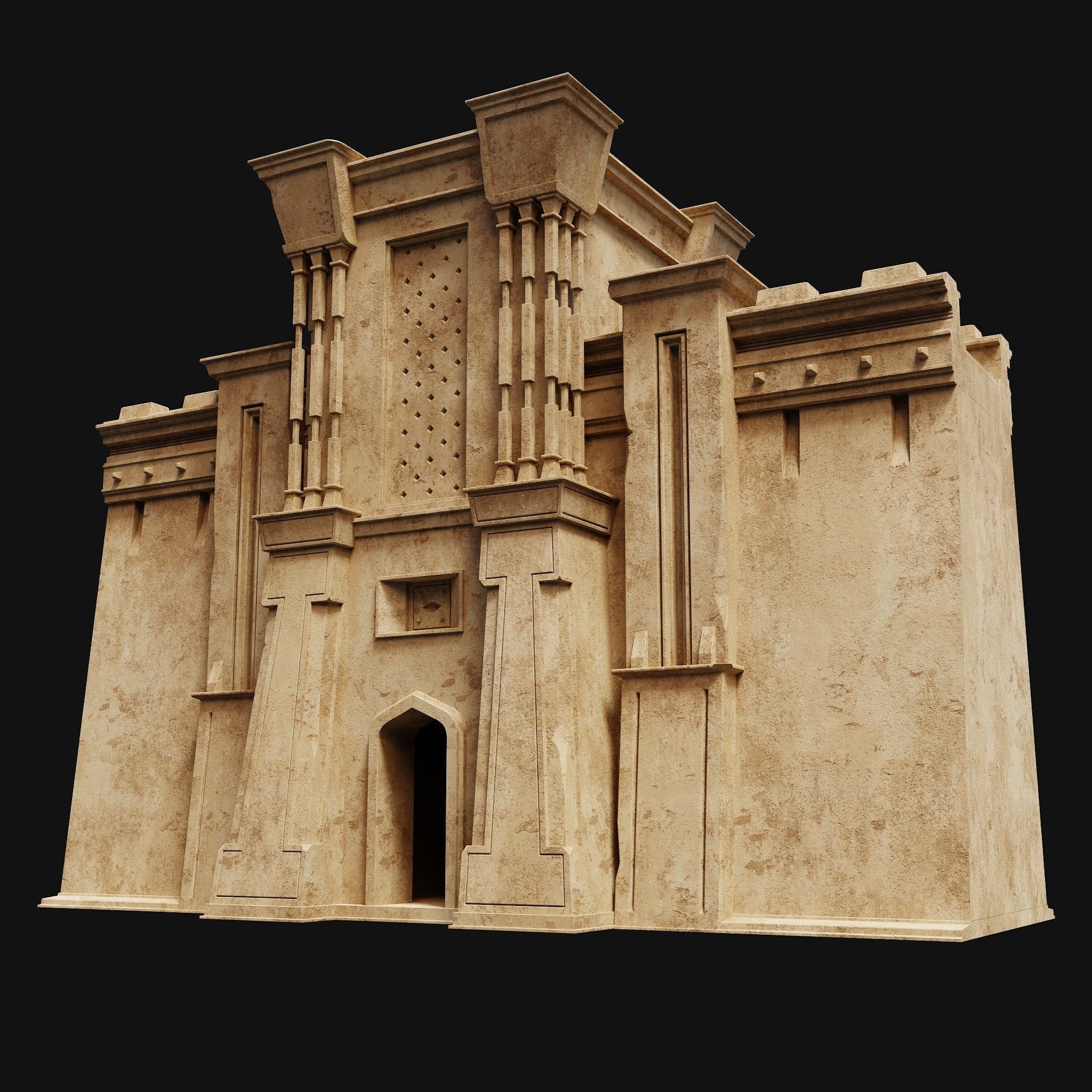 3D model ANCIENT WALLS BUILDER DESERT SAND STONE OLD EGYPT AAA ...