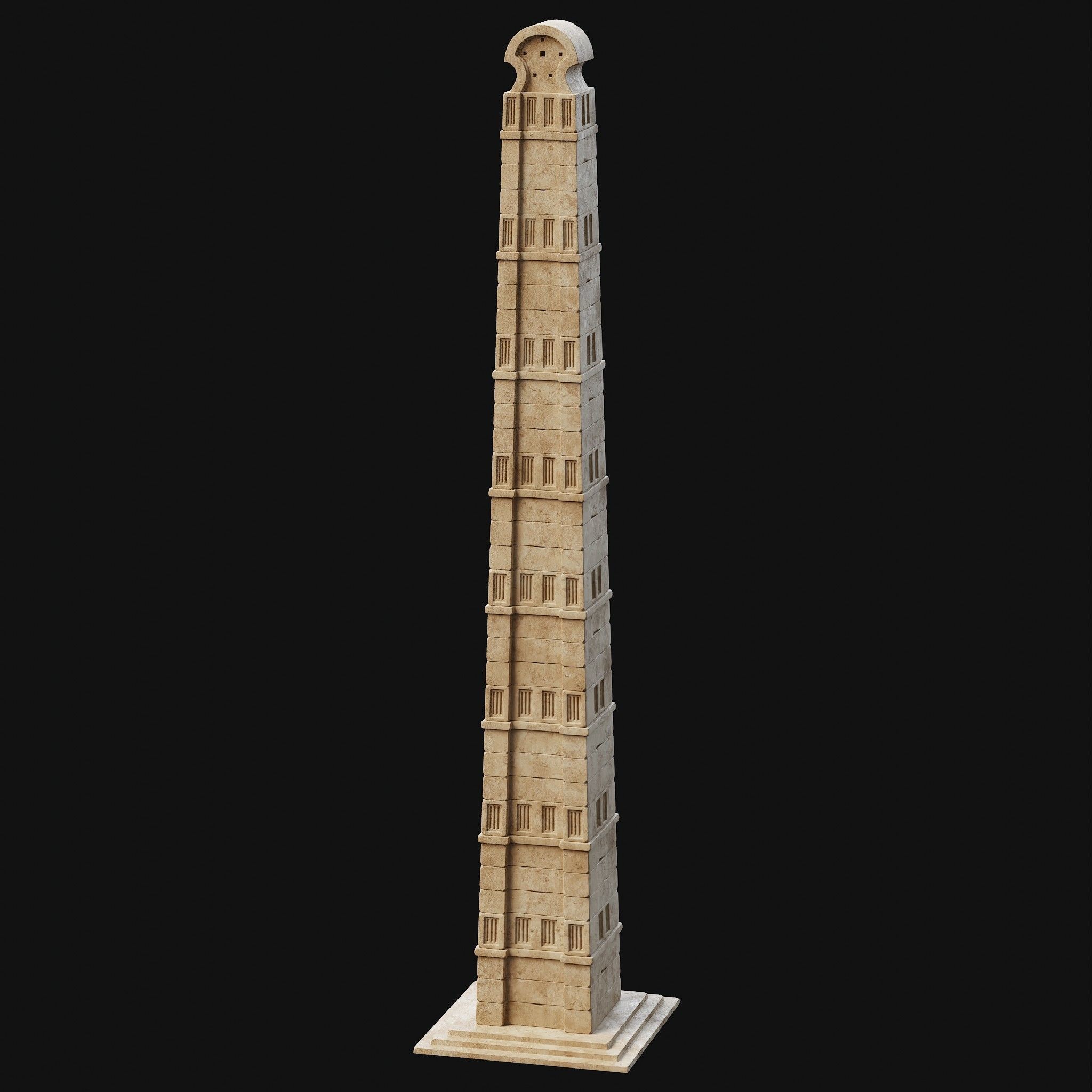 3D model ANCIENT MONUMENTS COLUMN STATUE DESERT EGYPT TOWER COLLECTION ...