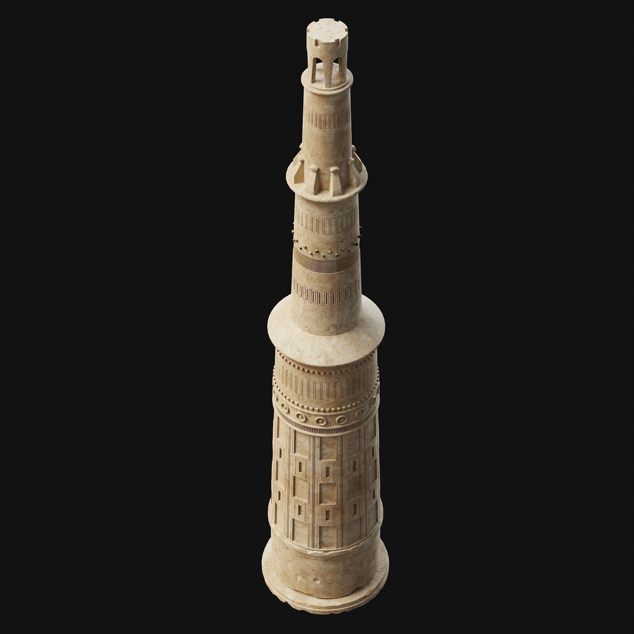 3D model ANCIENT MONUMENTS COLUMN STATUE DESERT EGYPT TOWER COLLECTION ...
