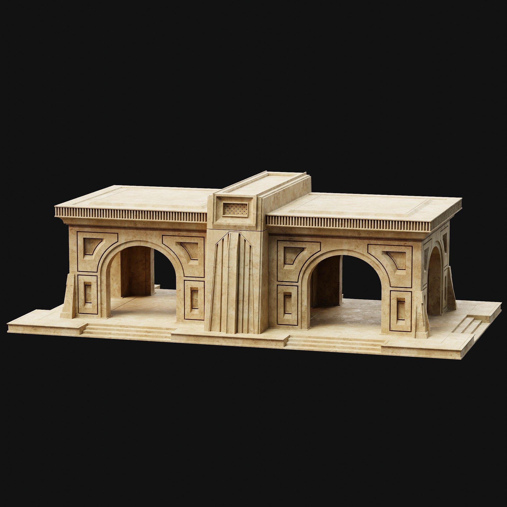3D model ANCIENT URBAN CITY UTILITY BUILDINGS DESERT EGYPT AAA ...