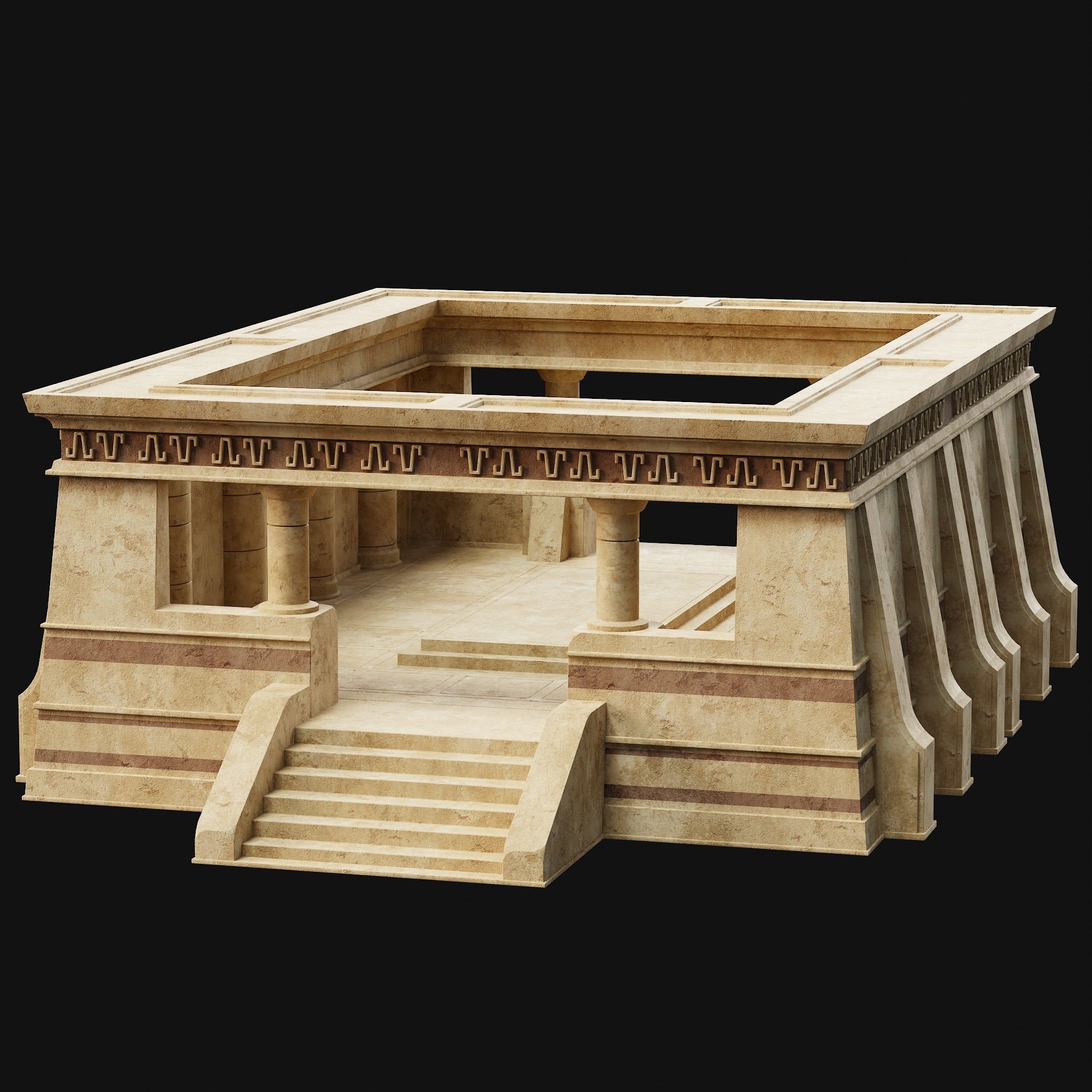 3D model ANCIENT URBAN CITY UTILITY BUILDINGS DESERT EGYPT AAA ...