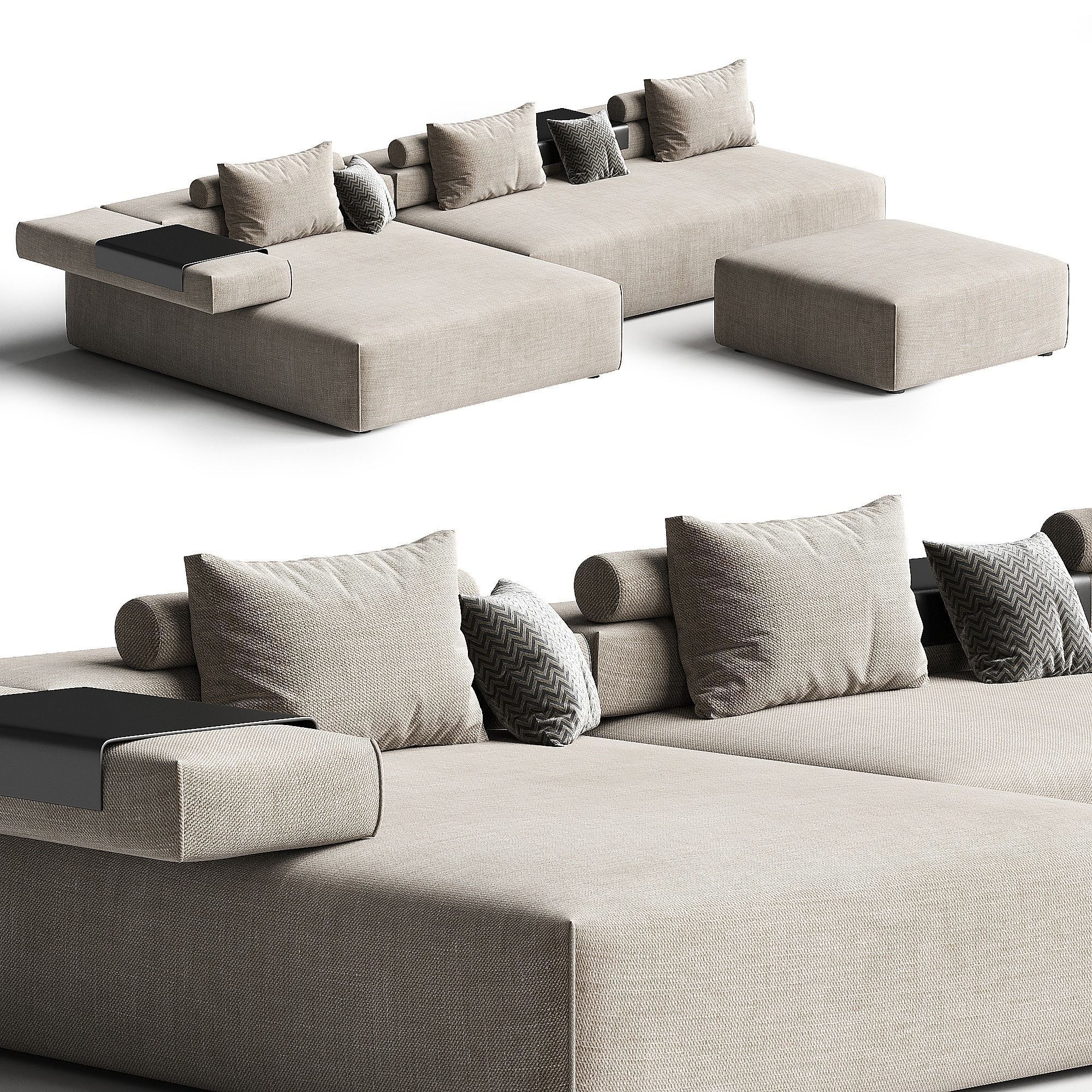 CINDER BLOCK modular sofa Combination 1-2 3D model | CGTrader
