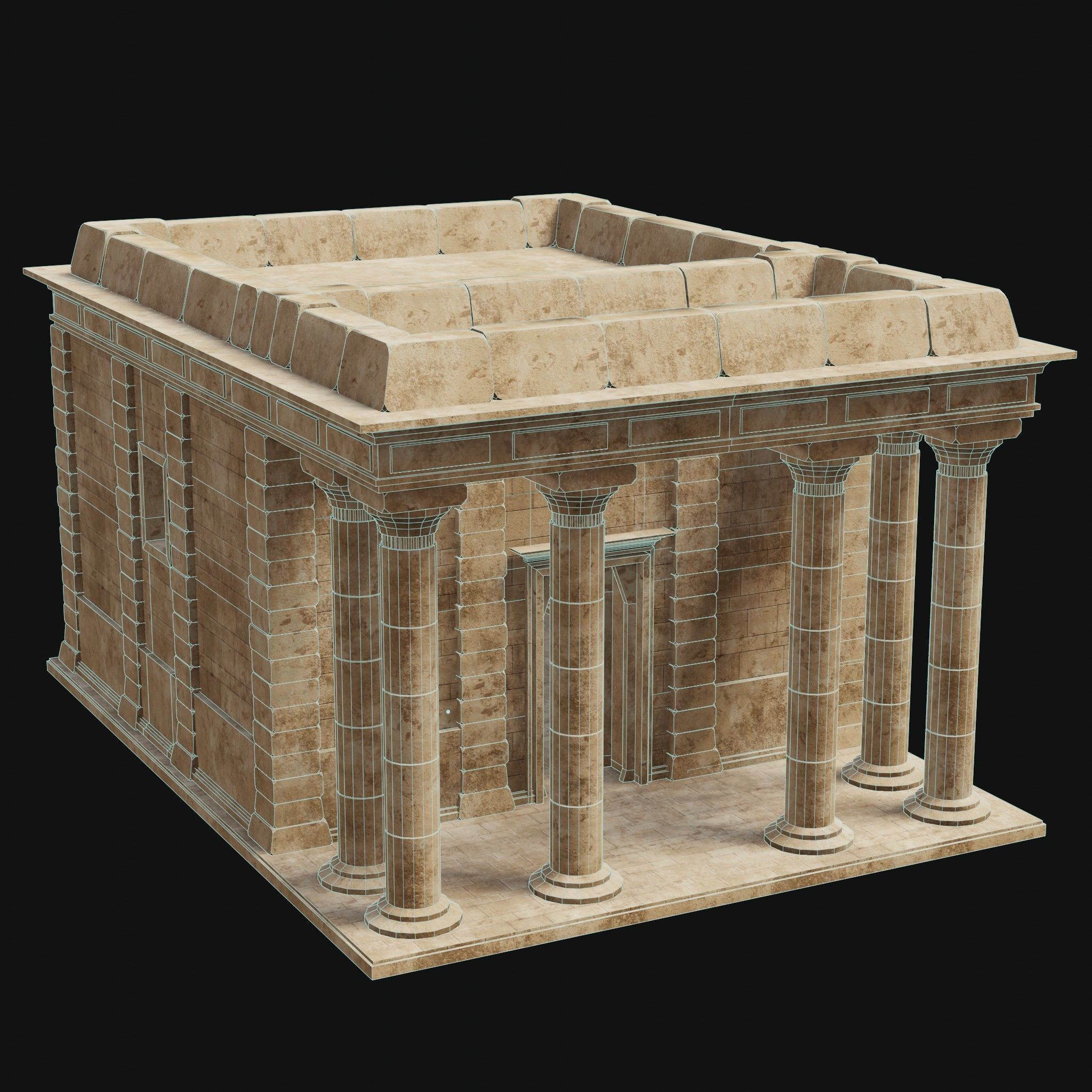 3D model ANCIENT TEMPLE CHURCH BUILDING DESERT EGYPT AAA COLLECTION VR ...