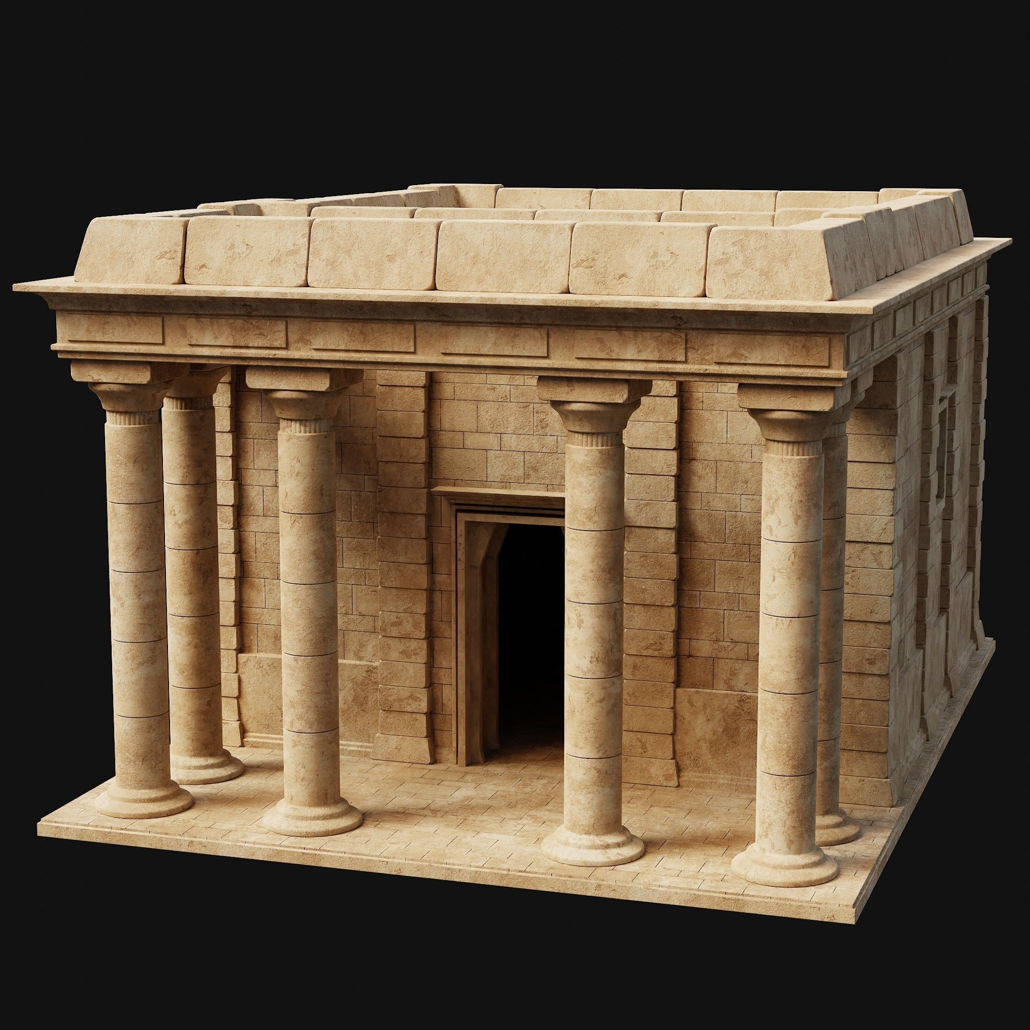 3D model ANCIENT TEMPLE CHURCH BUILDING DESERT EGYPT AAA COLLECTION VR ...