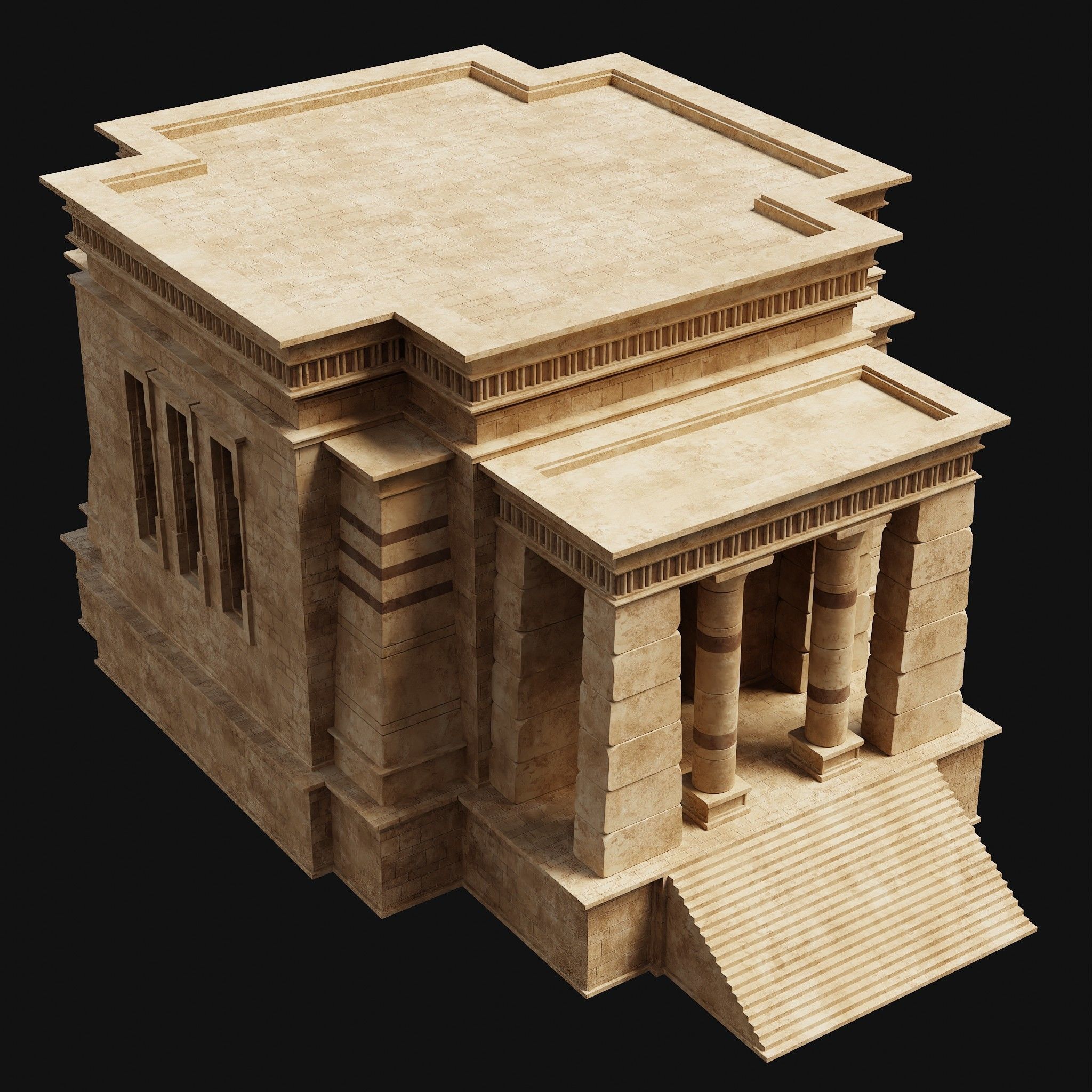 3D model ANCIENT TEMPLE CHURCH BUILDING DESERT EGYPT AAA COLLECTION VR ...