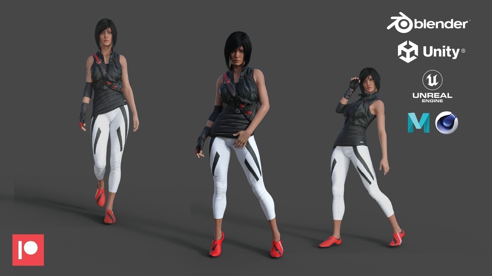 3D model Faith Connors - Game Ready VR / AR / low-poly | CGTrader