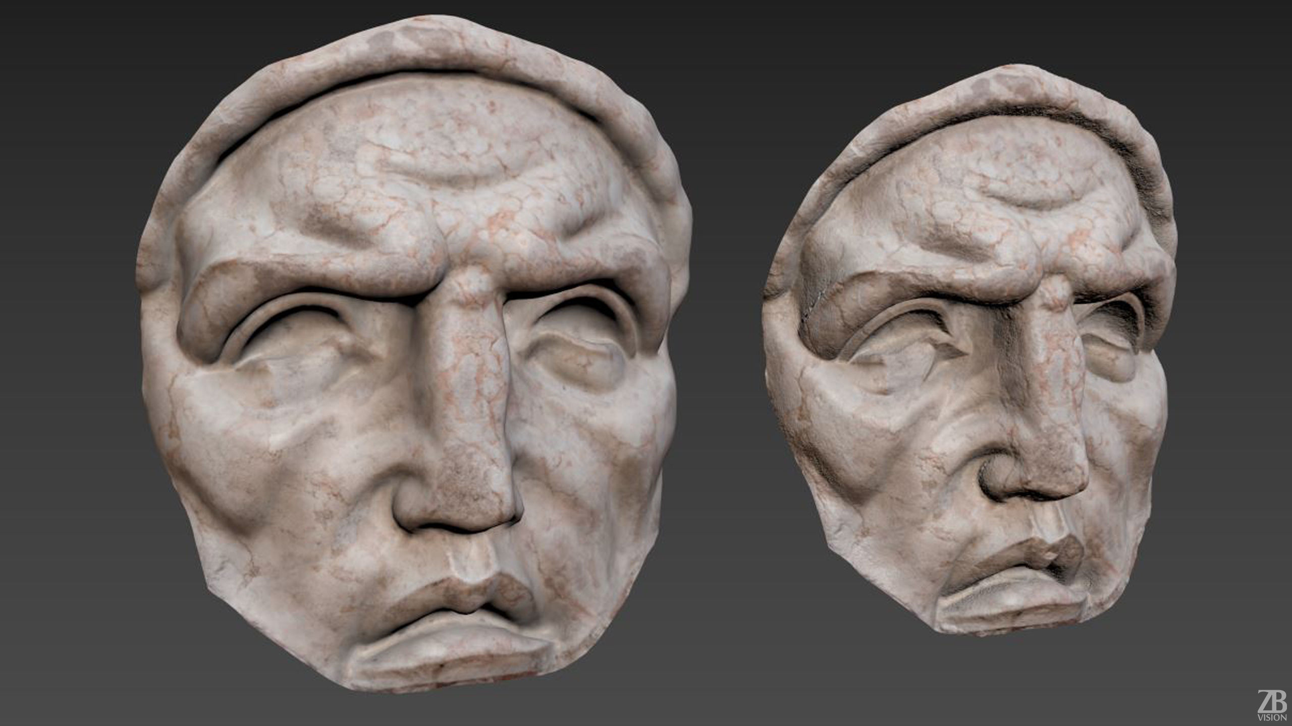 Stone Face 001 3D model | CGTrader