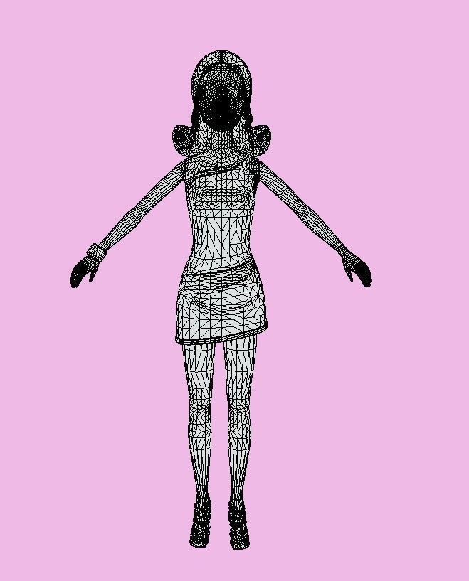 Barbie doll Rigged 3D model rigged | CGTrader