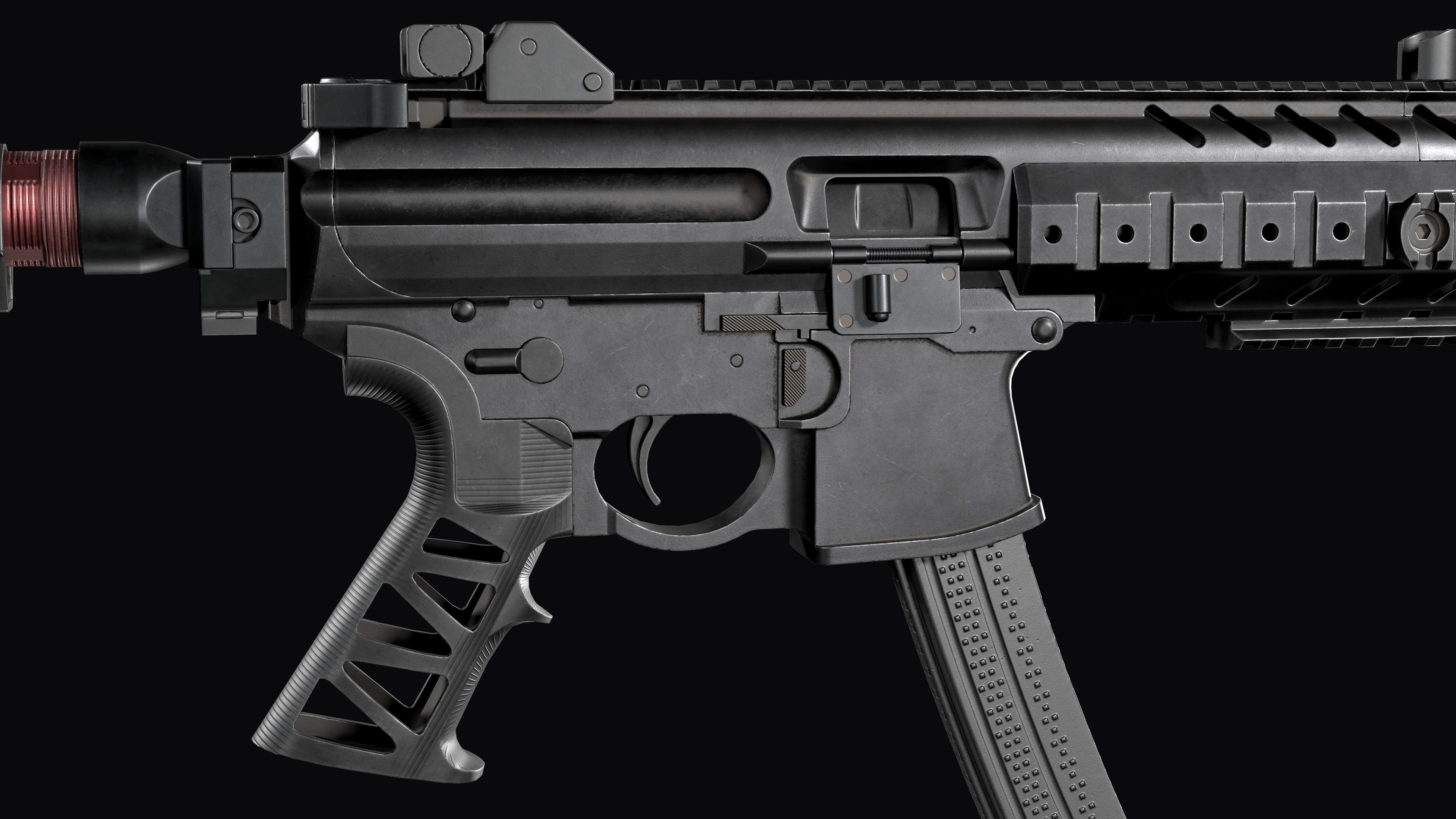 3D model Modular custom SMG Sig Sauer MPX VR / AR / low-poly | CGTrader