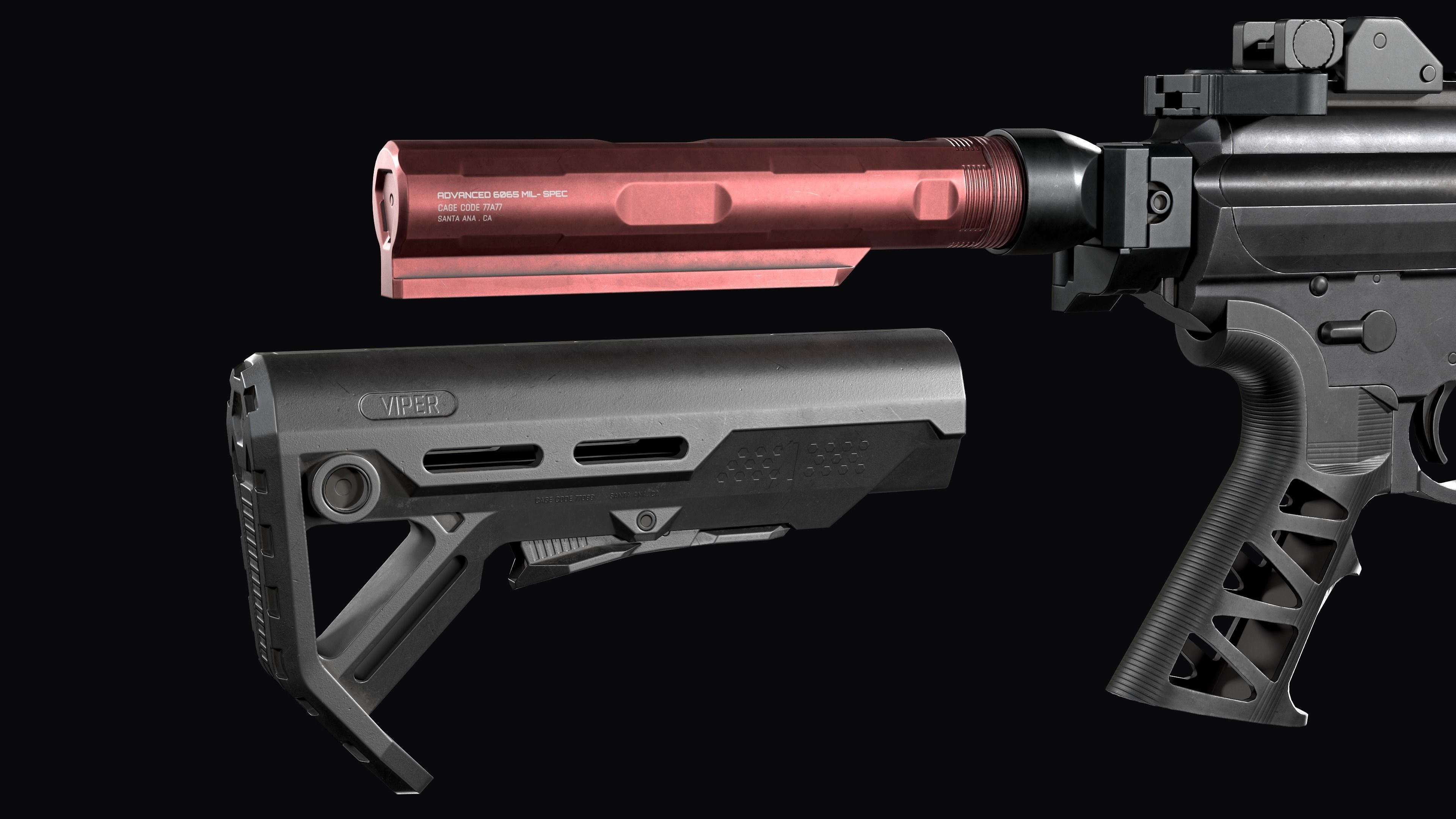 3D model Modular custom SMG Sig Sauer MPX VR / AR / low-poly | CGTrader