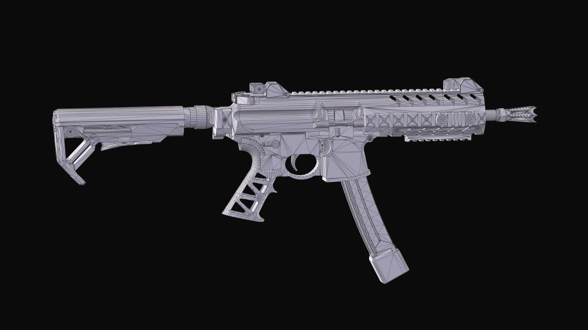 3D model Modular custom SMG Sig Sauer MPX VR / AR / low-poly | CGTrader