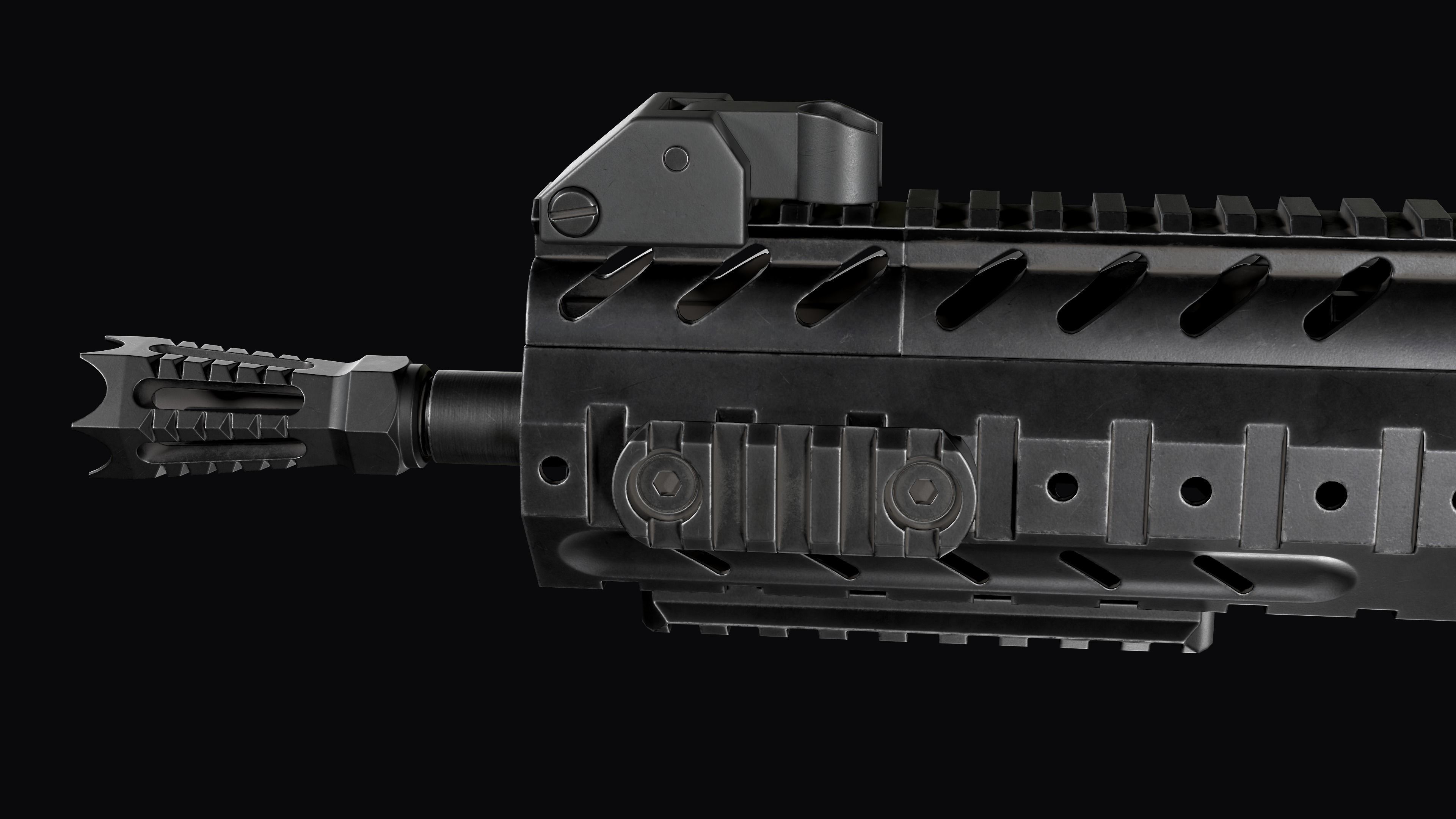 3D model Modular custom SMG Sig Sauer MPX VR / AR / low-poly | CGTrader