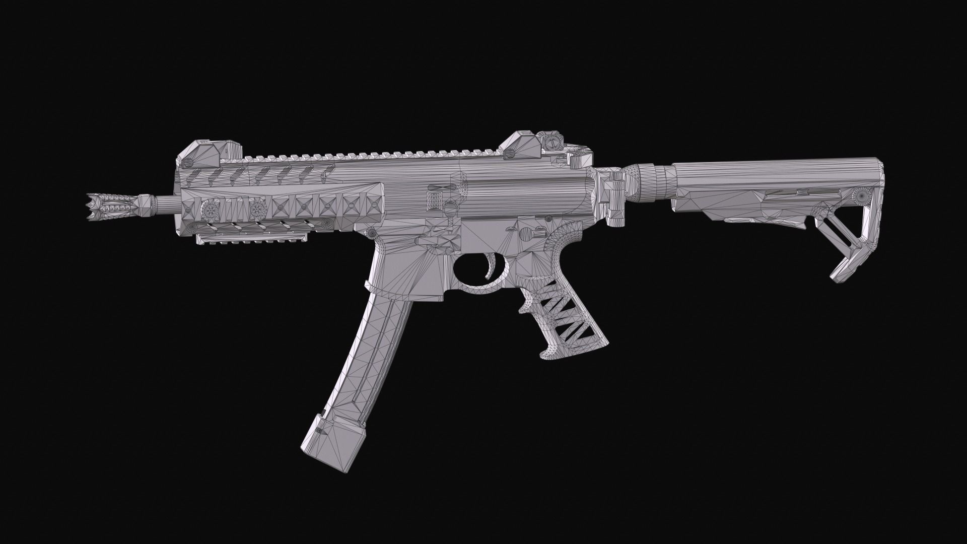 3D model Modular custom SMG Sig Sauer MPX VR / AR / low-poly | CGTrader