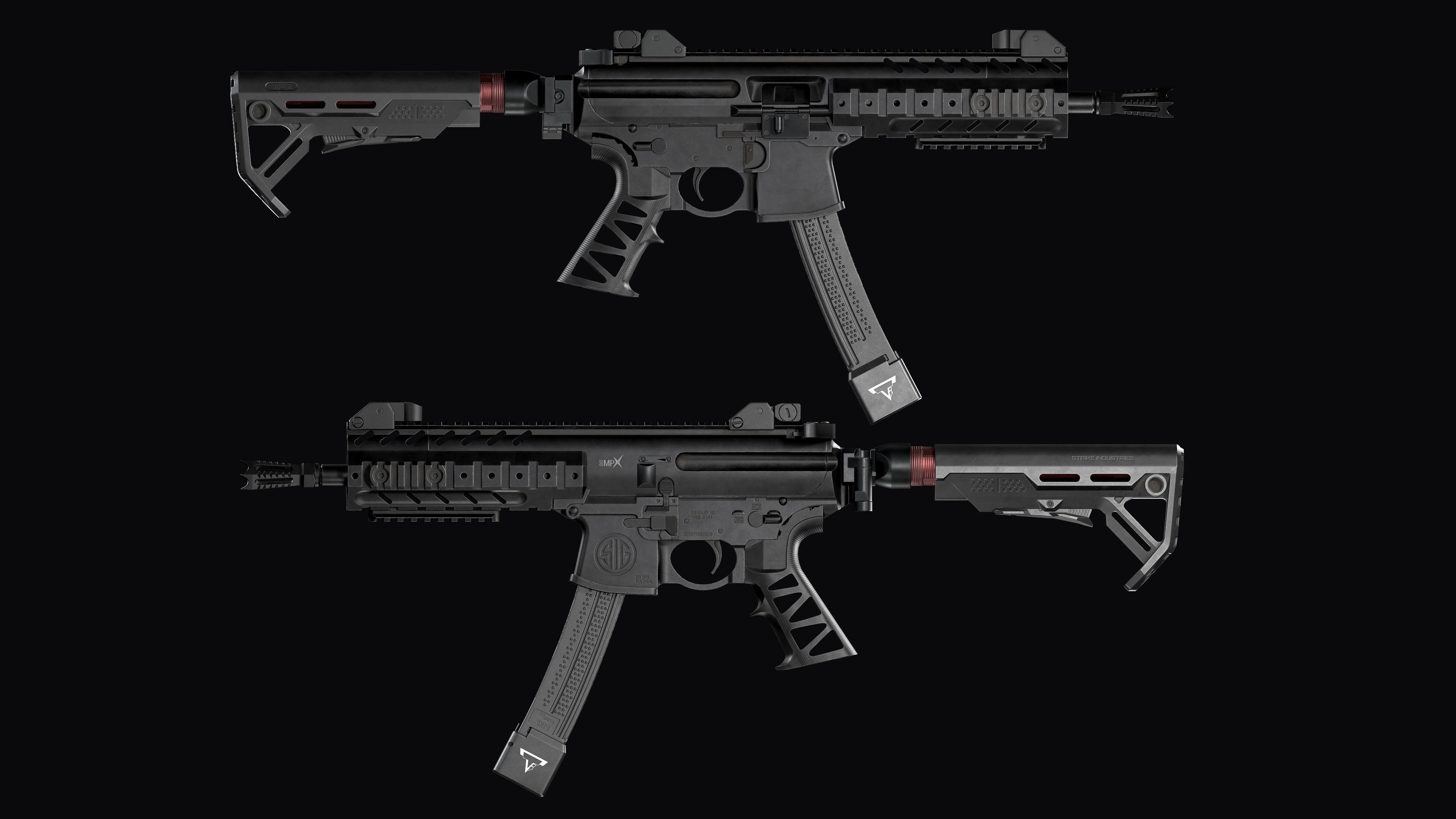 3D model Modular custom SMG Sig Sauer MPX VR / AR / low-poly | CGTrader