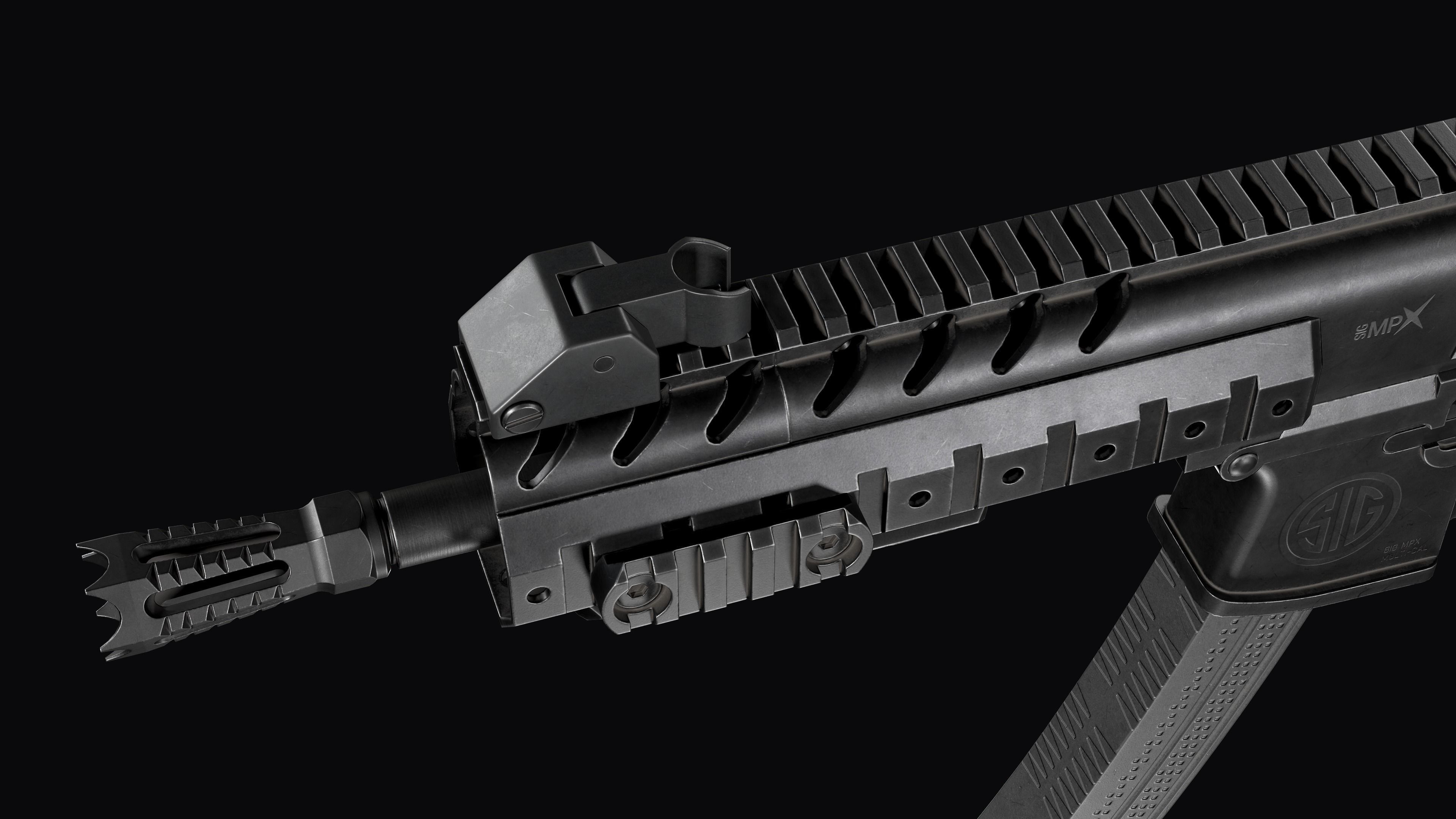 3D model Modular custom SMG Sig Sauer MPX VR / AR / low-poly | CGTrader