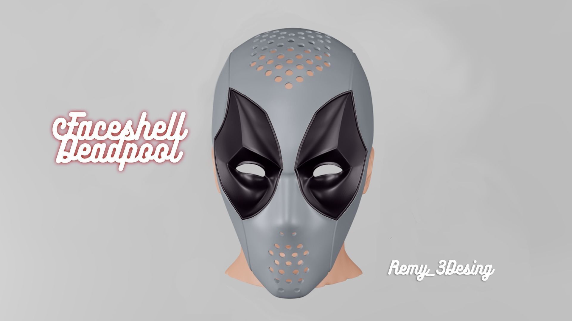 Faceshell Deadpool 3D model 3D printable | CGTrader