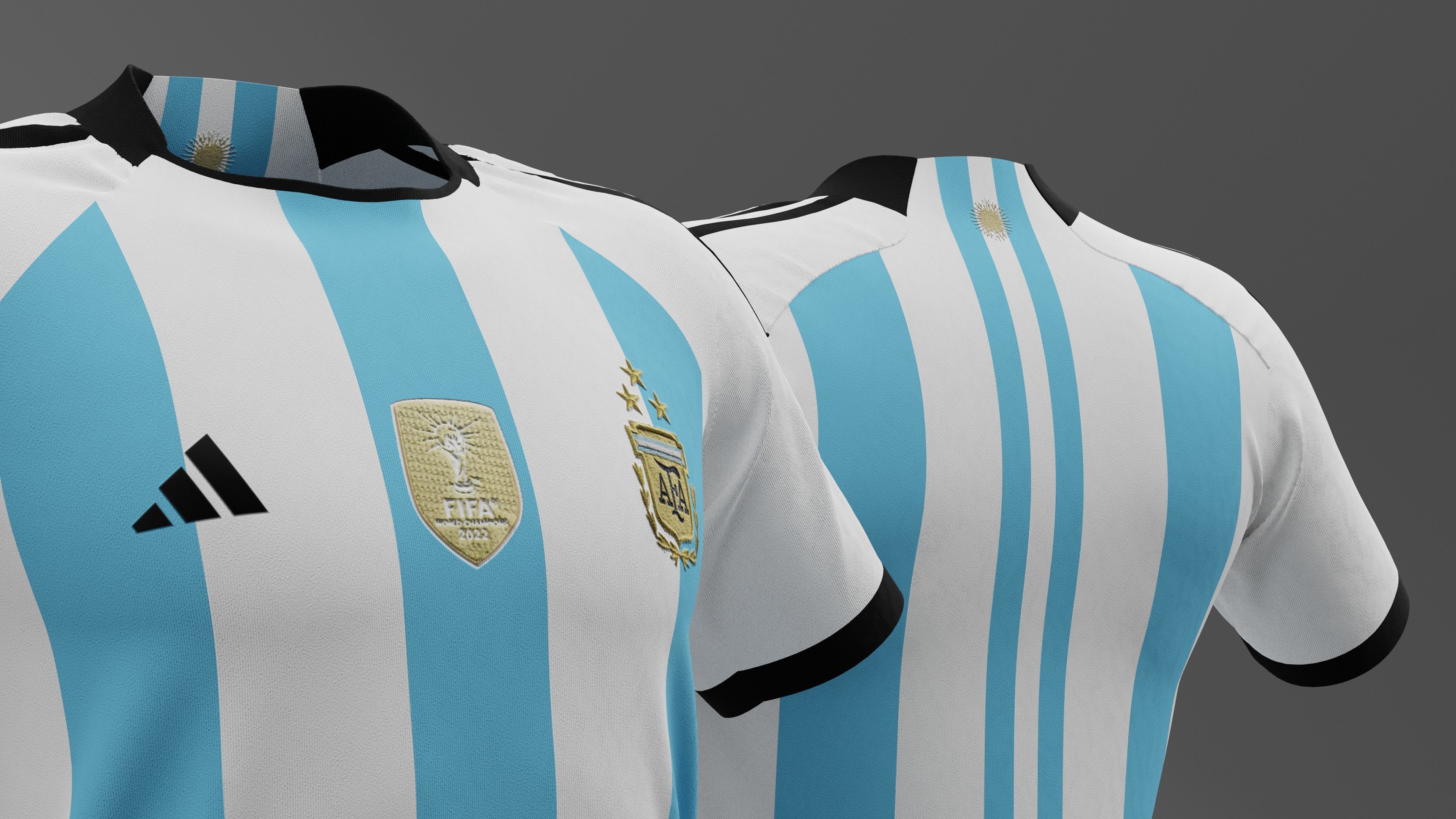 Argentina 2022 Home Jersey 3D model | CGTrader