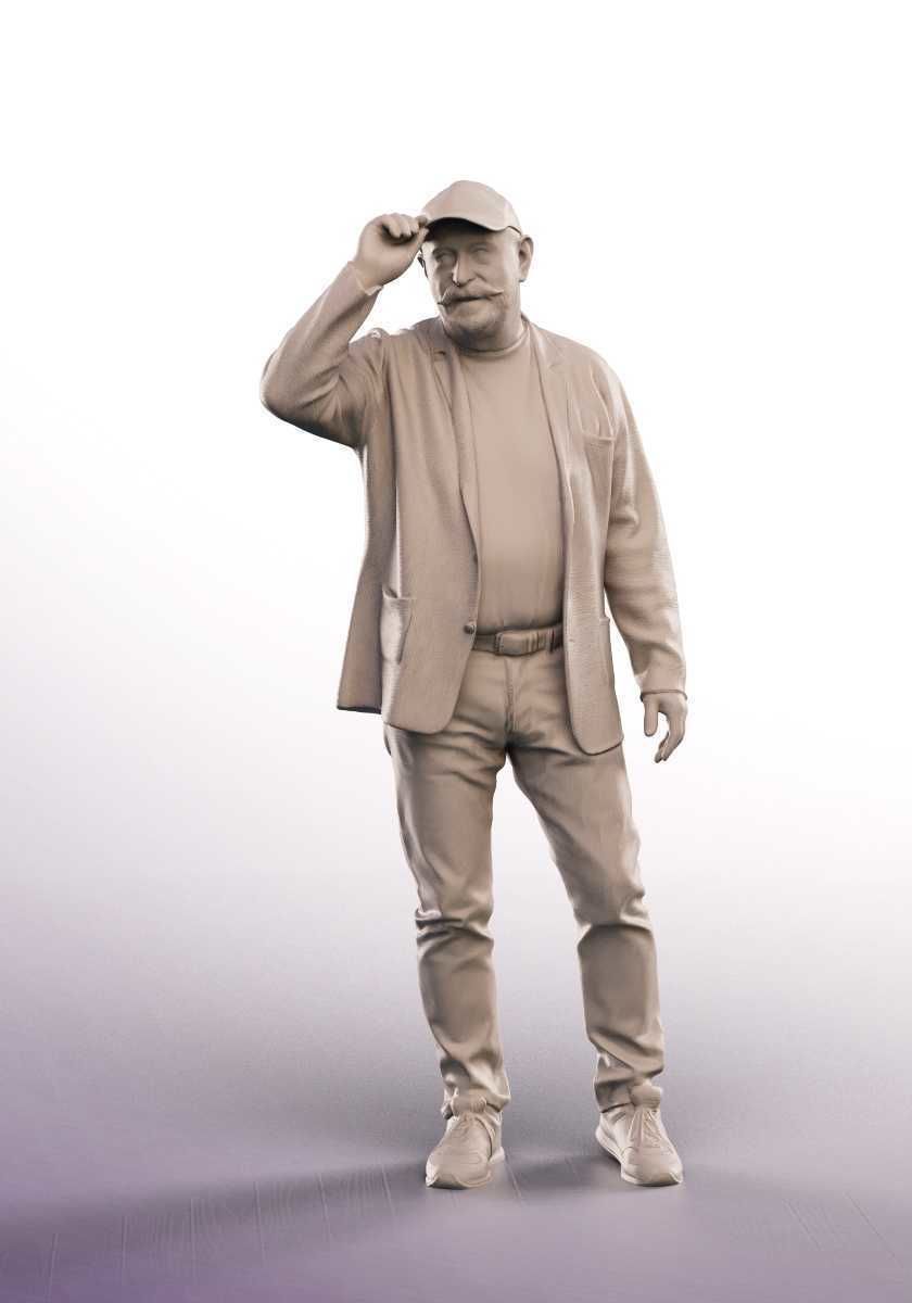 3D model Eddie 12917 - Greeting Older Man Walking VR / AR / low-poly | CGTrader