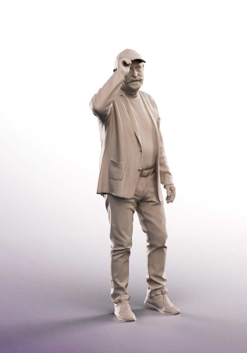 3D model Eddie 12917 - Greeting Older Man Walking VR / AR / low-poly | CGTrader