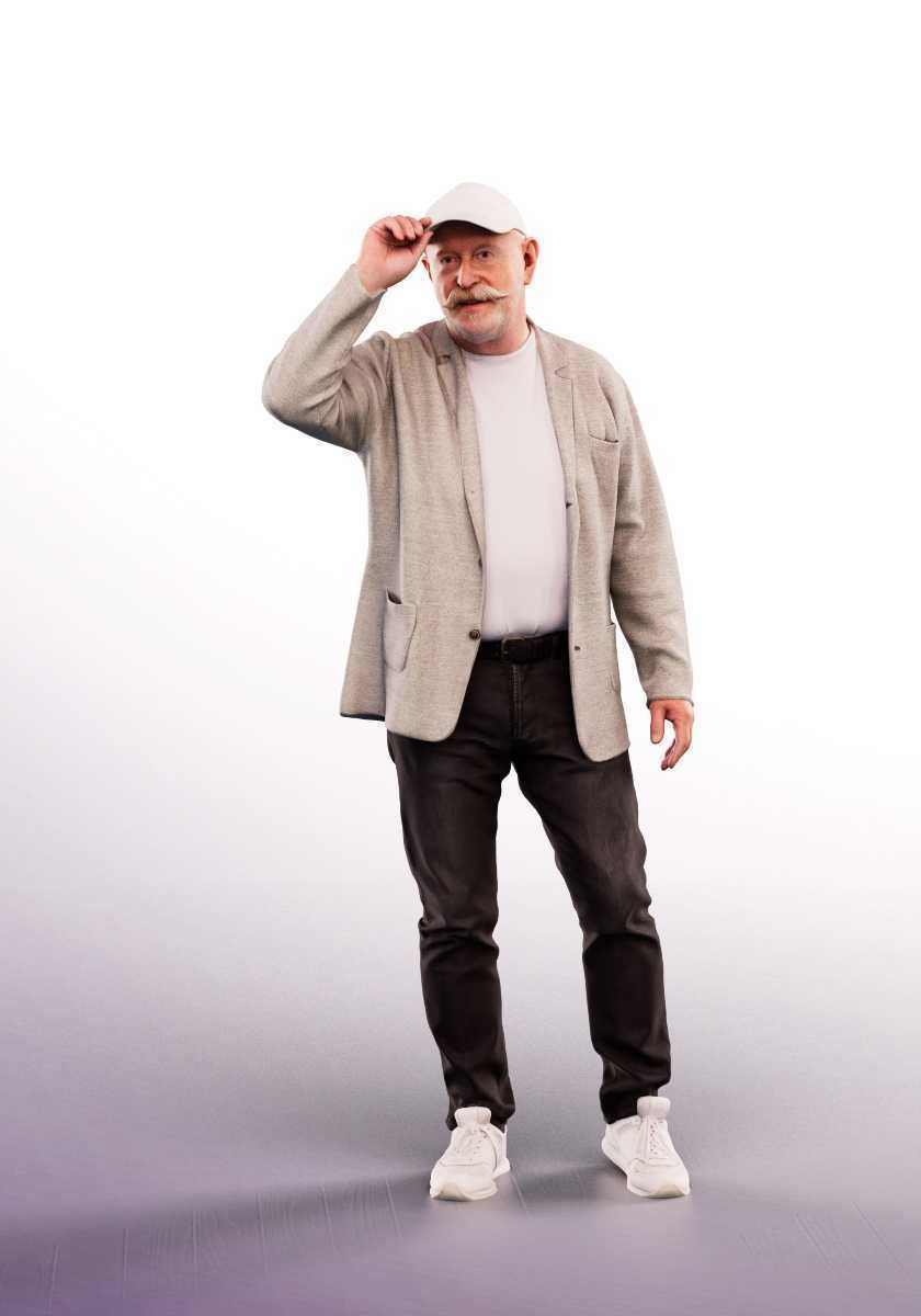 3D model Eddie 12917 - Greeting Older Man Walking VR / AR / low-poly | CGTrader