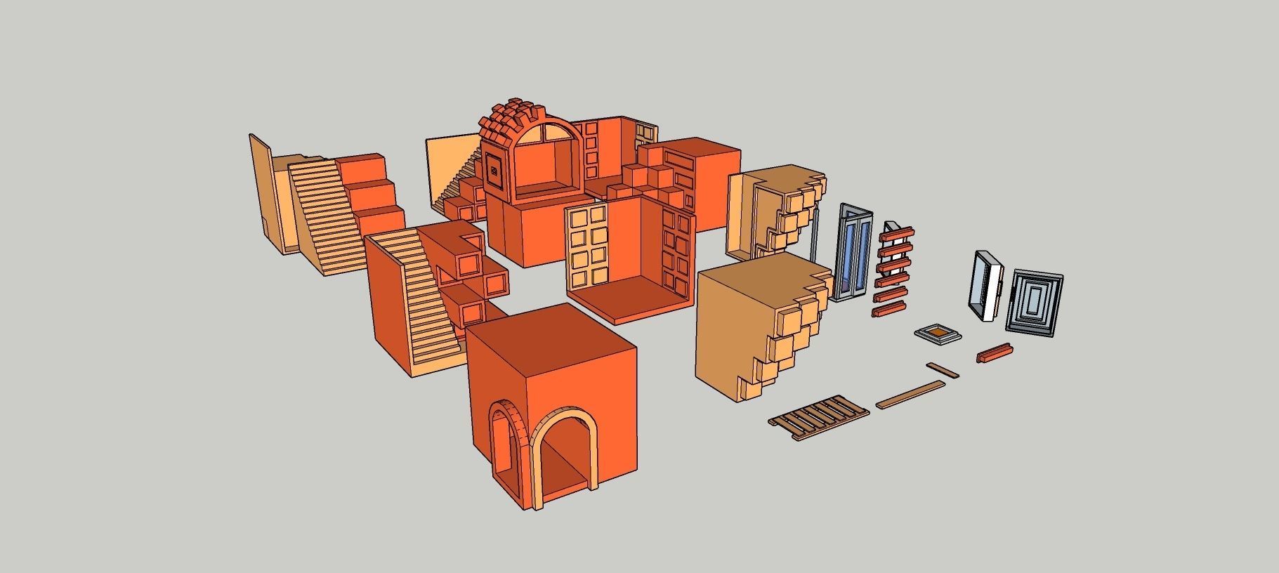 Temple 11 - Cubic Temple 3D model | CGTrader