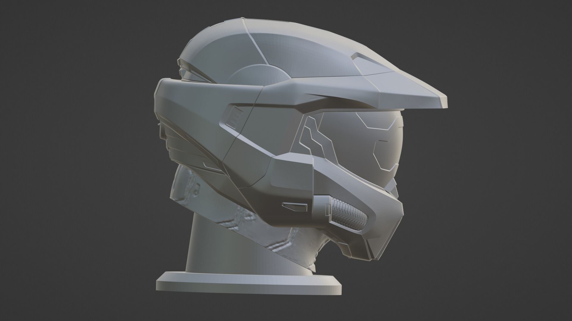 Halo Master Chief Bust Head 3D model 3D printable | CGTrader