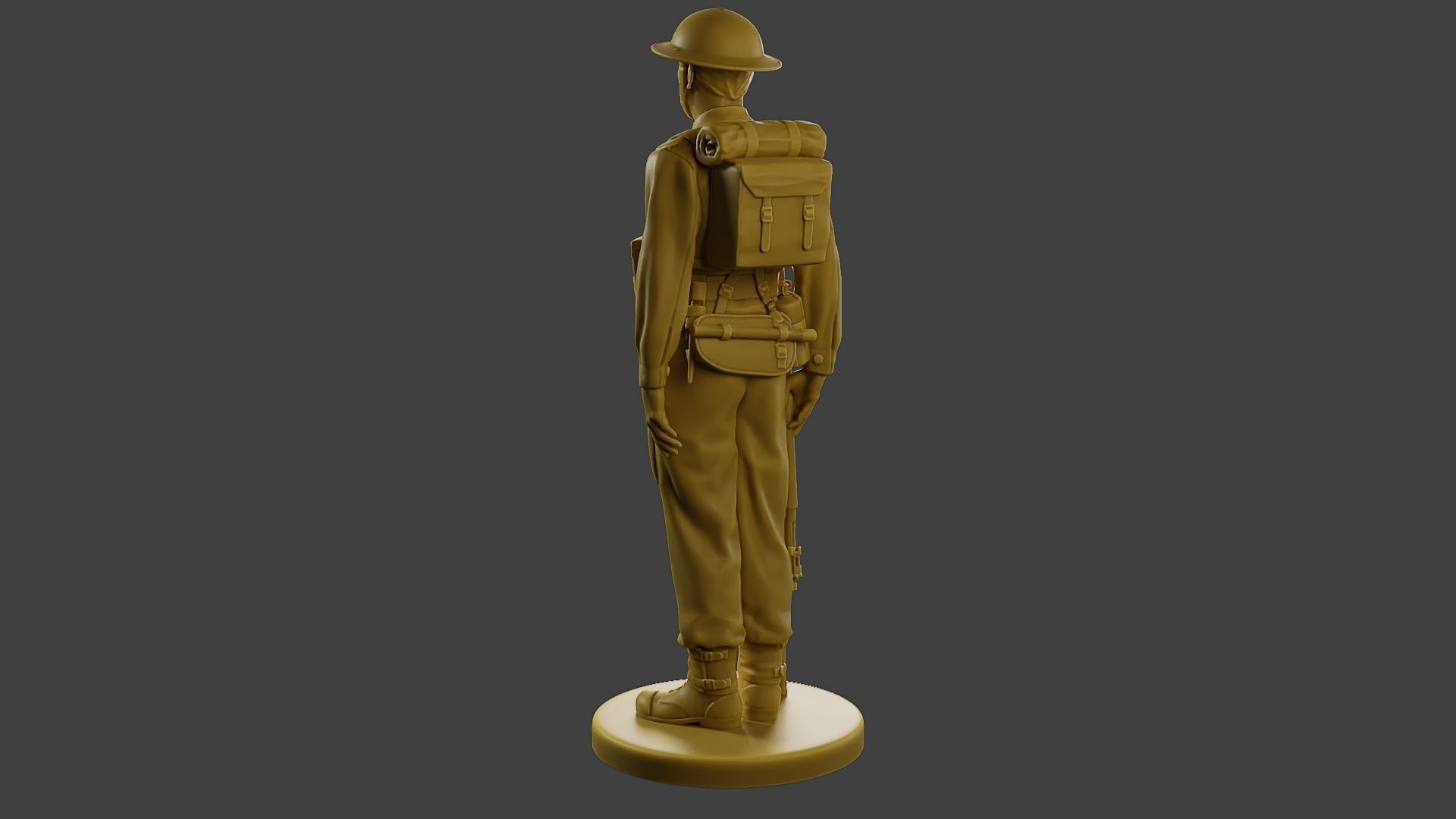 British Soldier Attention WW2 B1 free 3D model 3D printable | CGTrader