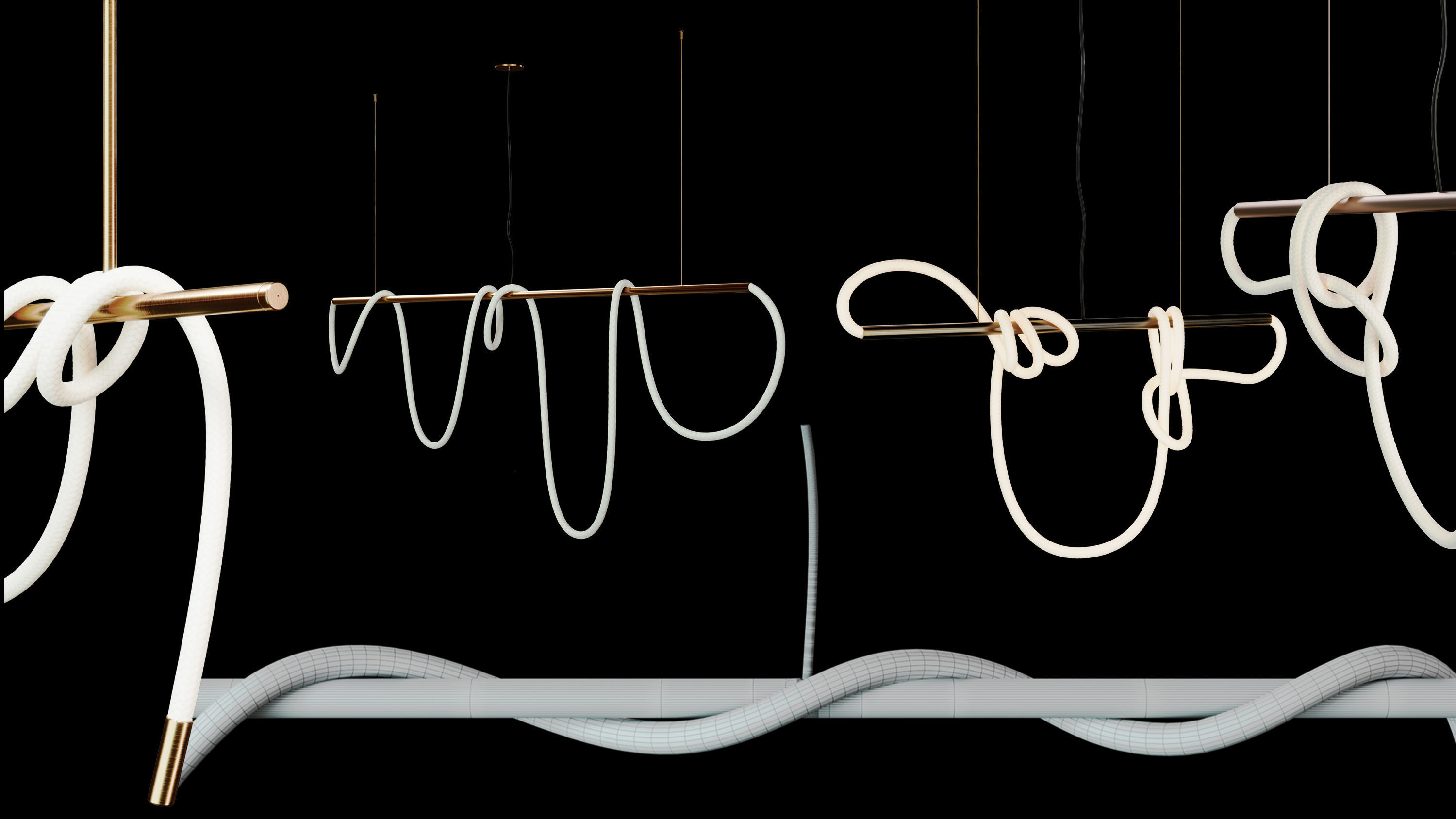 Collection of 16 Linear Lighting 3d Models-Free Material 3D model ...