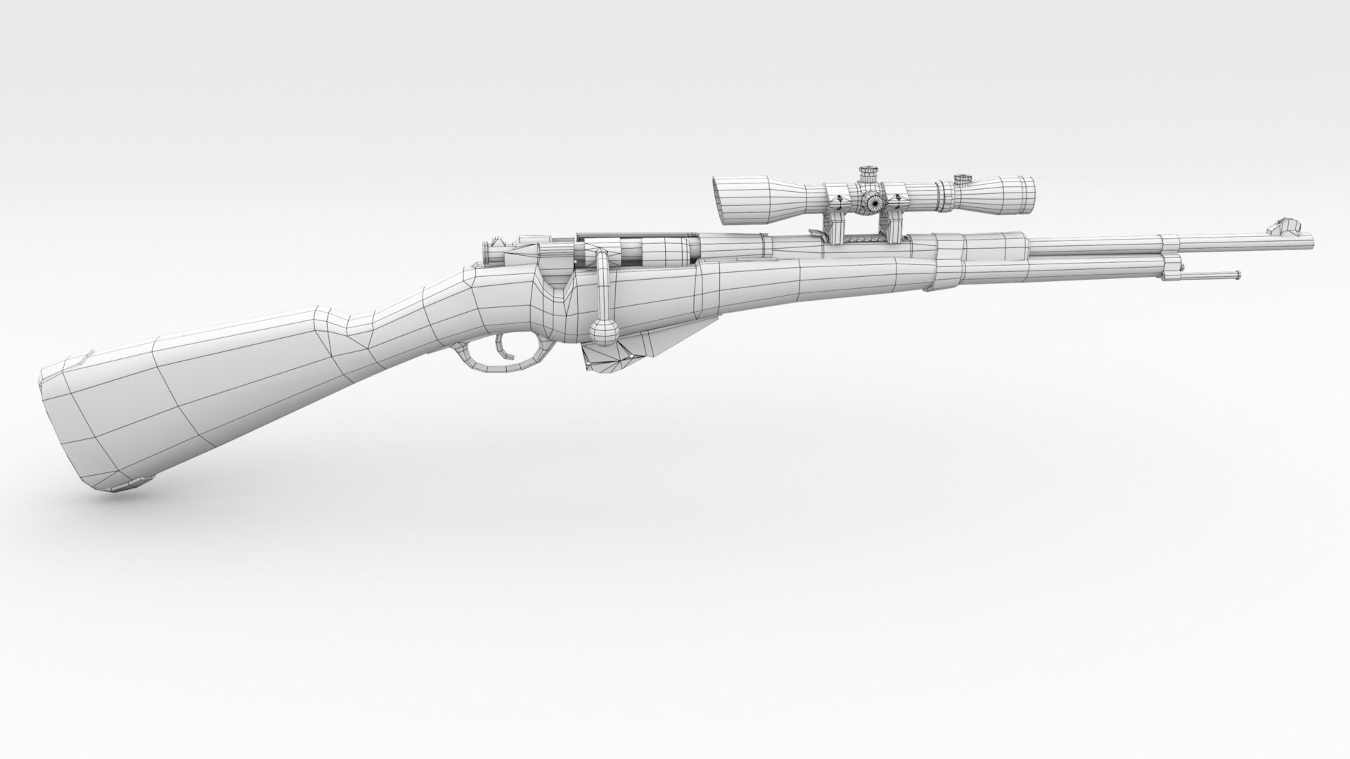 3D model Sniper Rifle Low Poly PBR Game asset VR / AR / low-poly | CGTrader