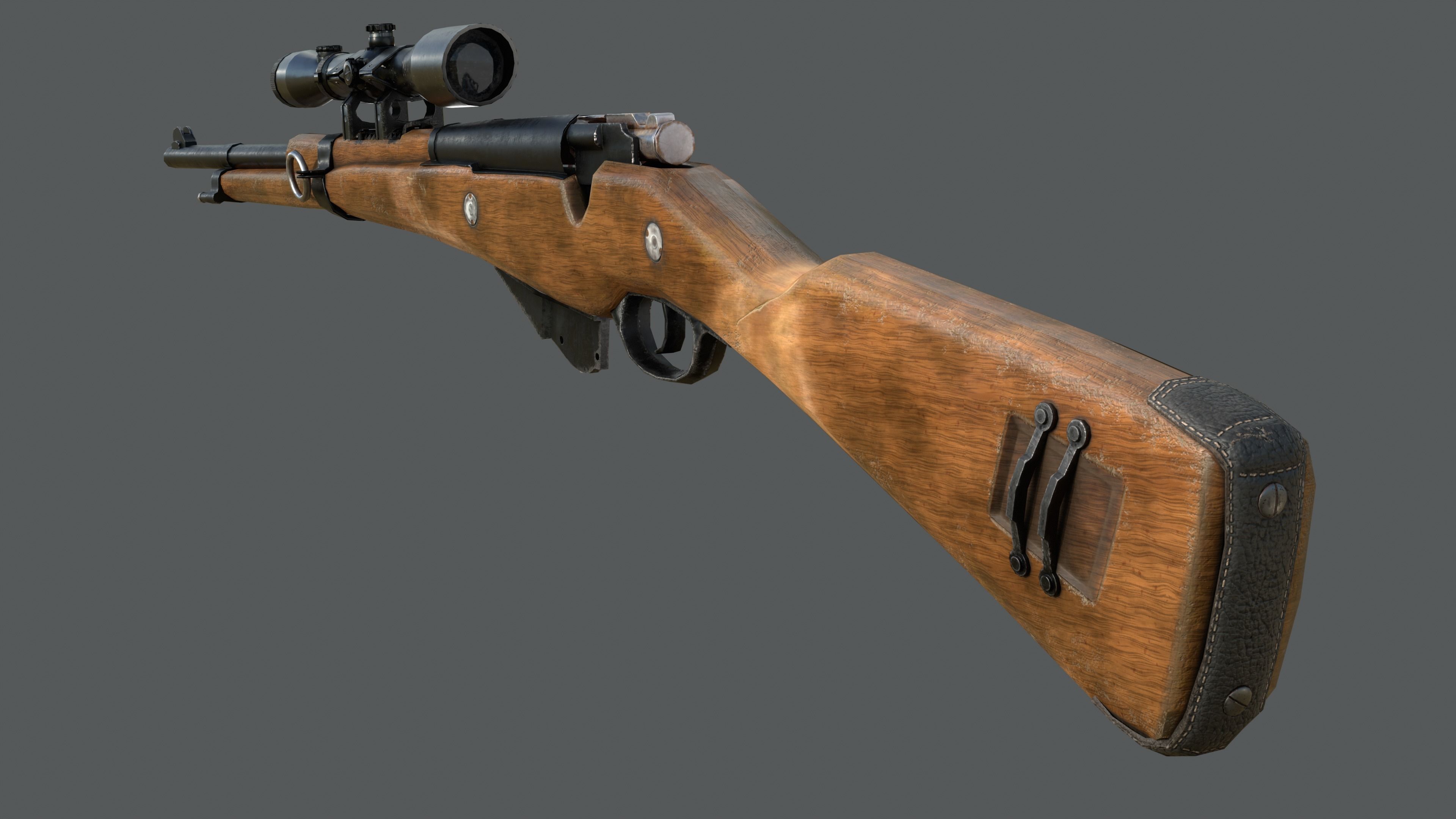 3D model Sniper Rifle Low Poly PBR Game asset VR / AR / low-poly | CGTrader