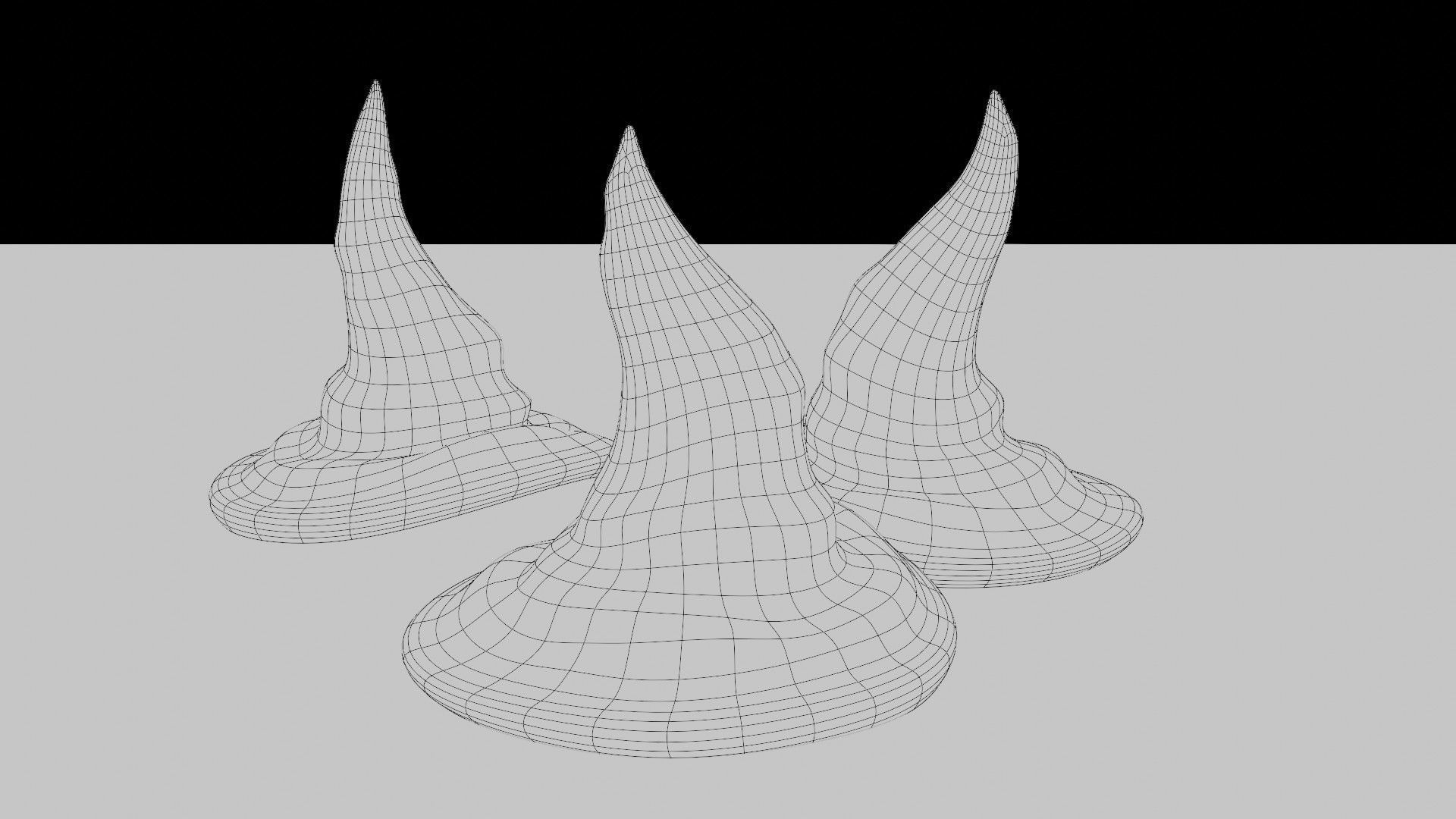 3 wizards and witch hats with different pbr textures 3D model | CGTrader