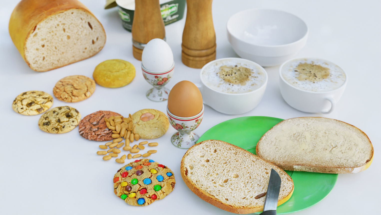 3D model Breakfast Collection VR / AR / low-poly | CGTrader