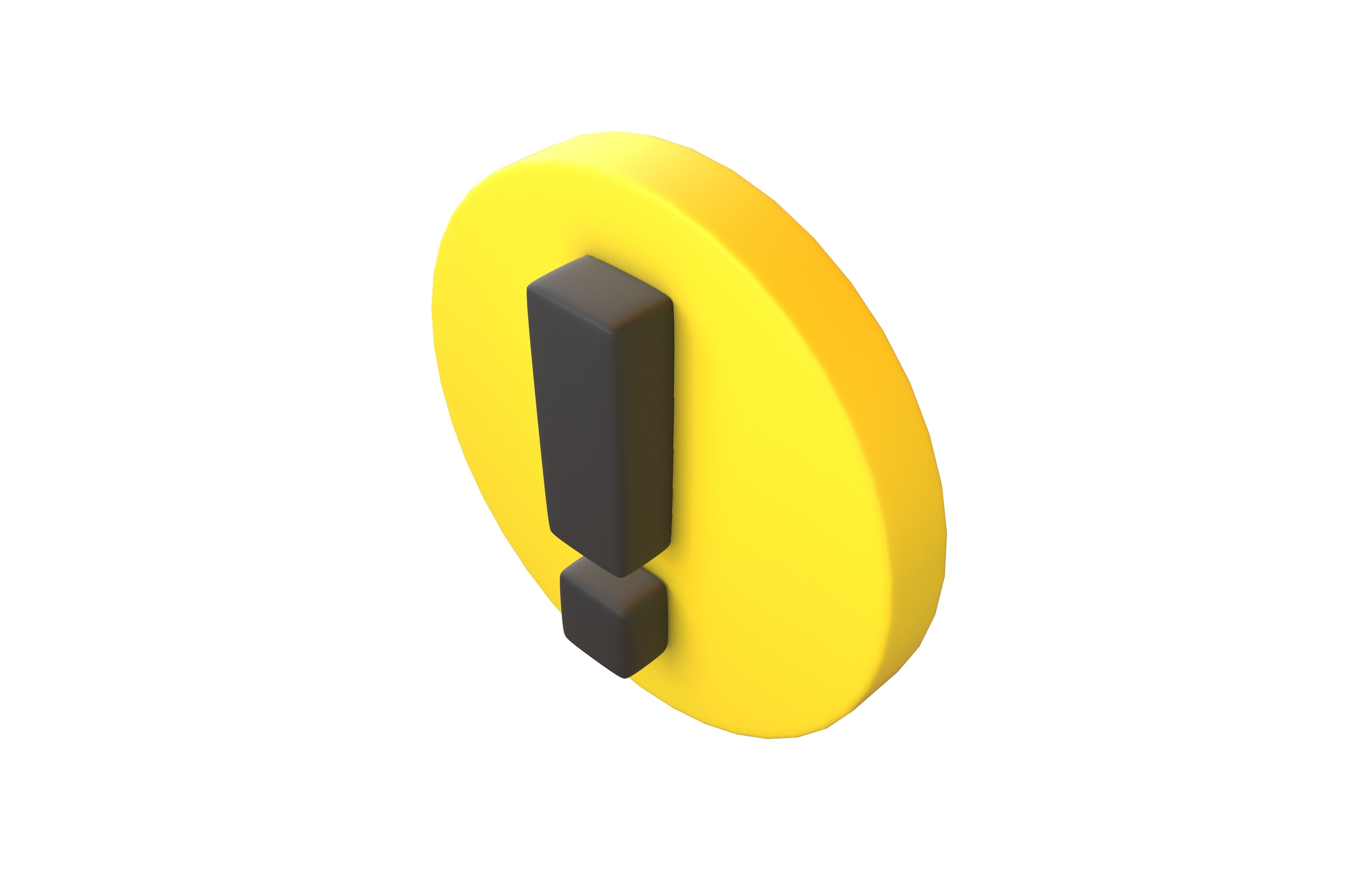 3D model Exclamation Mark Symbol v2 001 VR / AR / low-poly | CGTrader