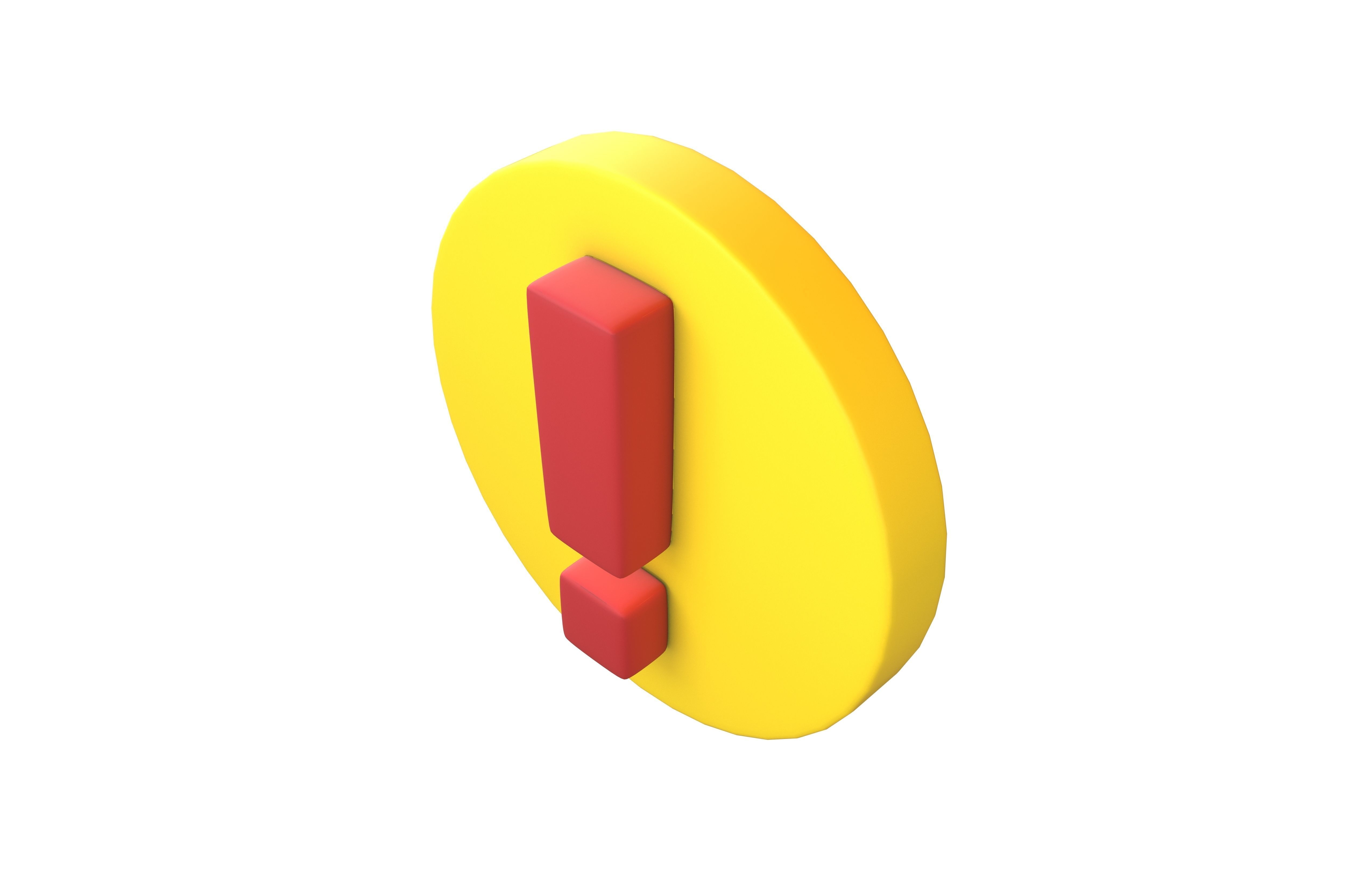 3D model Exclamation Mark Symbol v2 002 VR / AR / low-poly | CGTrader