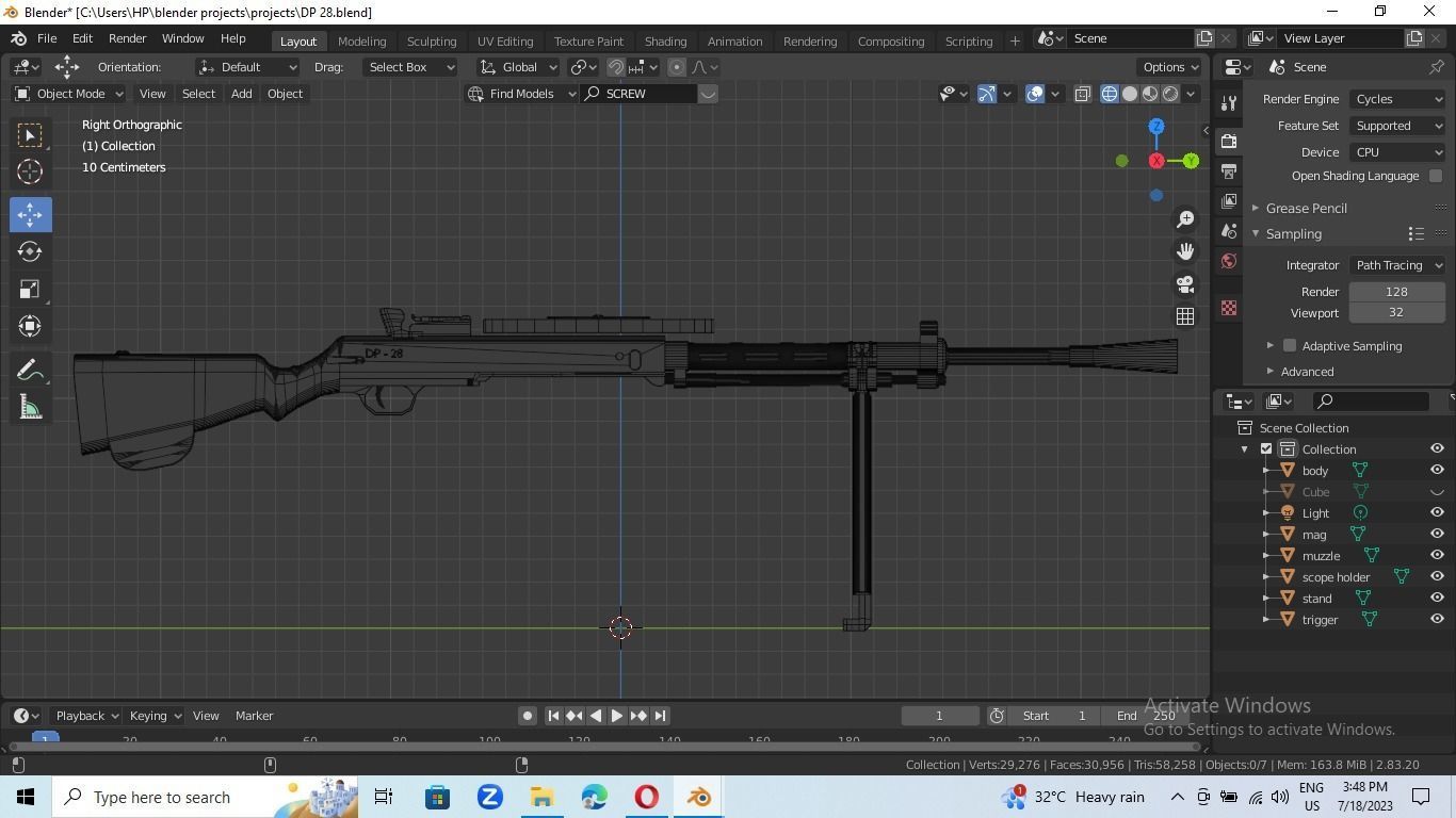 3D model DP - 28 machine gun VR / AR / low-poly | CGTrader