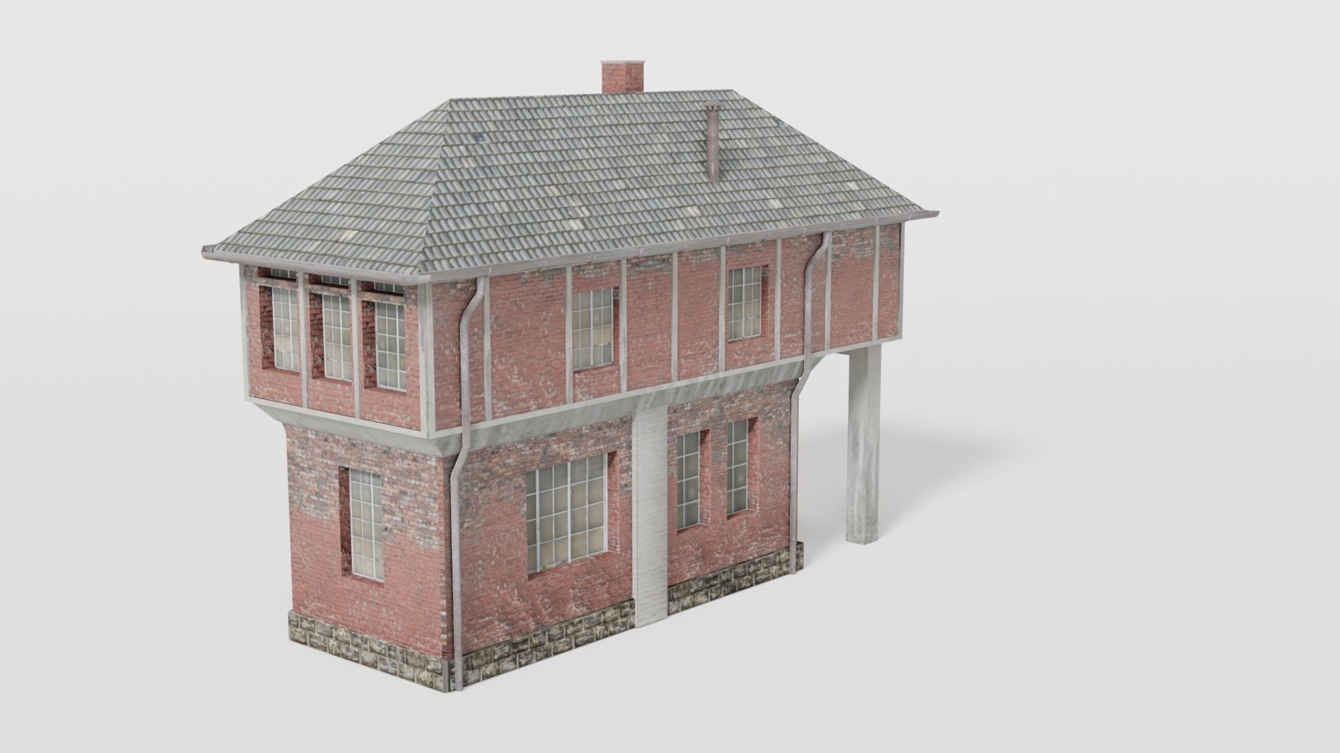 3D model Brick signal tower VR / AR / low-poly | CGTrader