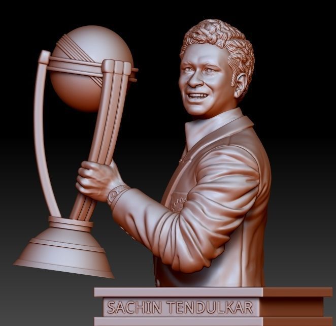 Sachin Tendulkar Bust 3D model 3D printable | CGTrader