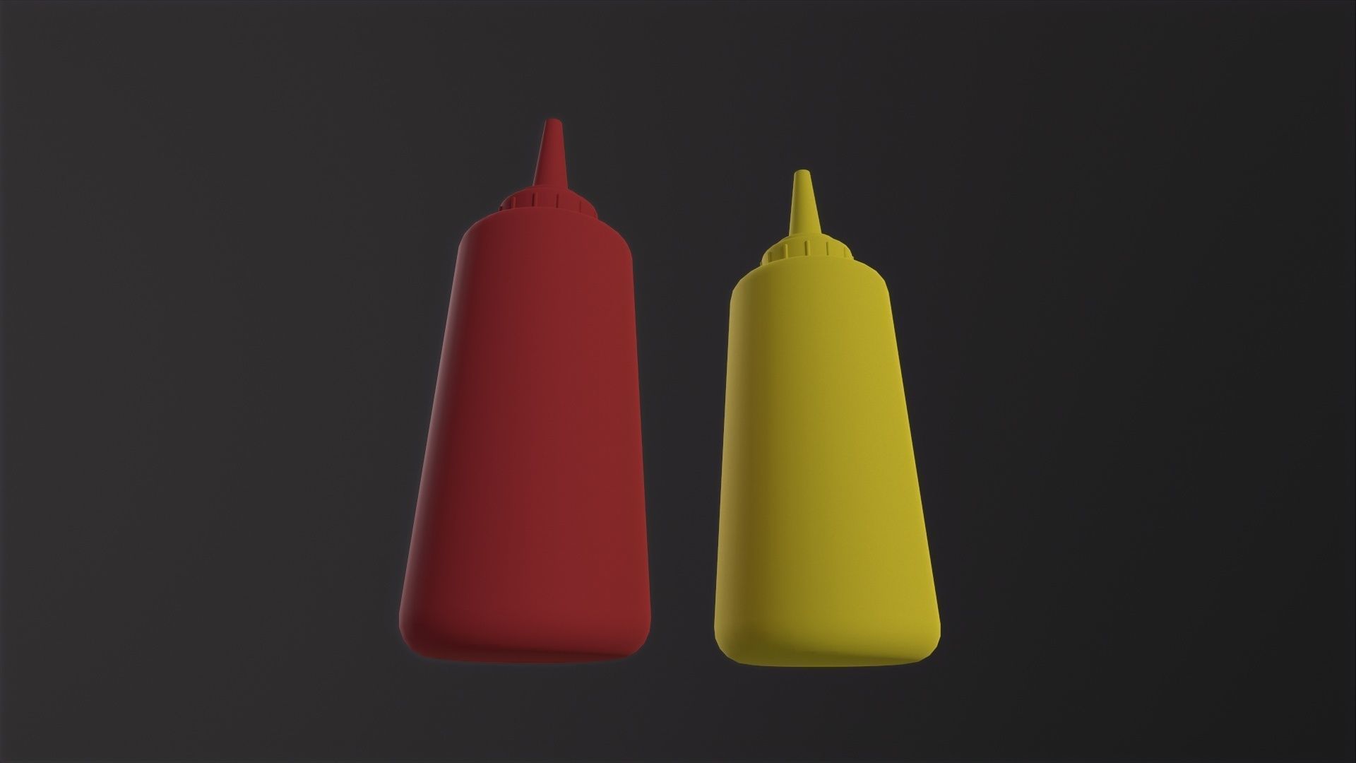 3D model Ketchup and mustard bottles 3D Model VR / AR / low-poly | CGTrader