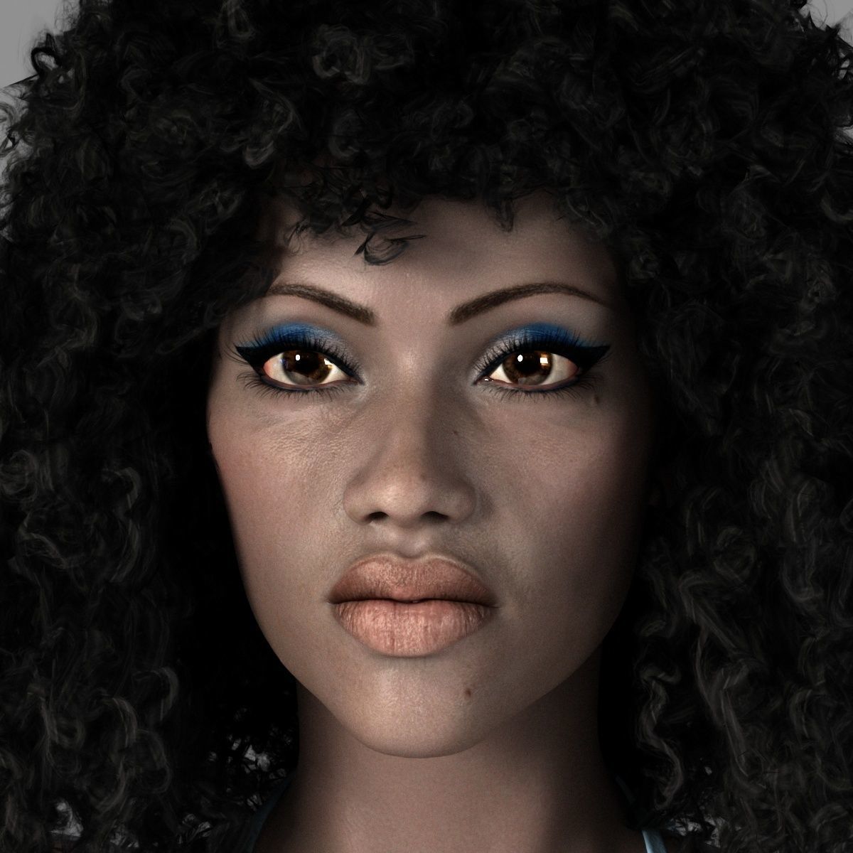 Afro Curly Hairstyle 3D model | CGTrader