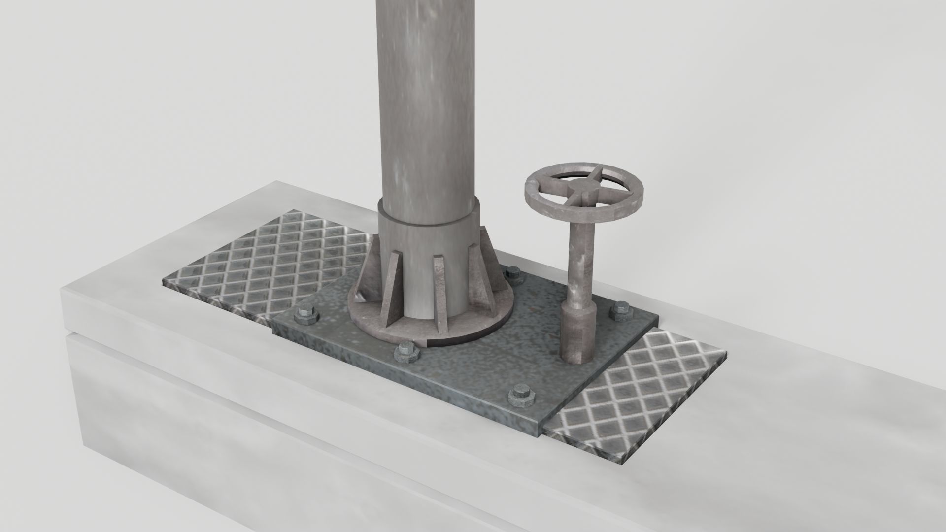 Old railway standpipe 3D model | CGTrader
