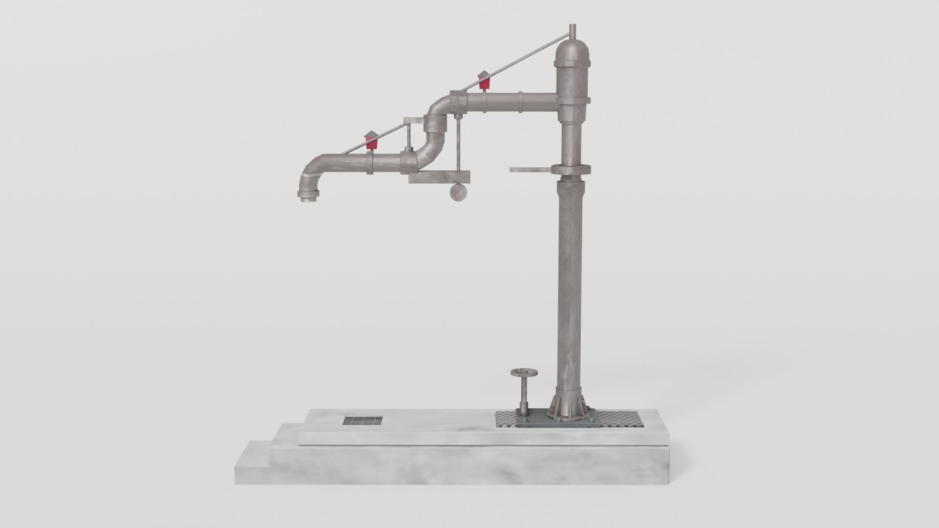 Old railway standpipe 3D model | CGTrader