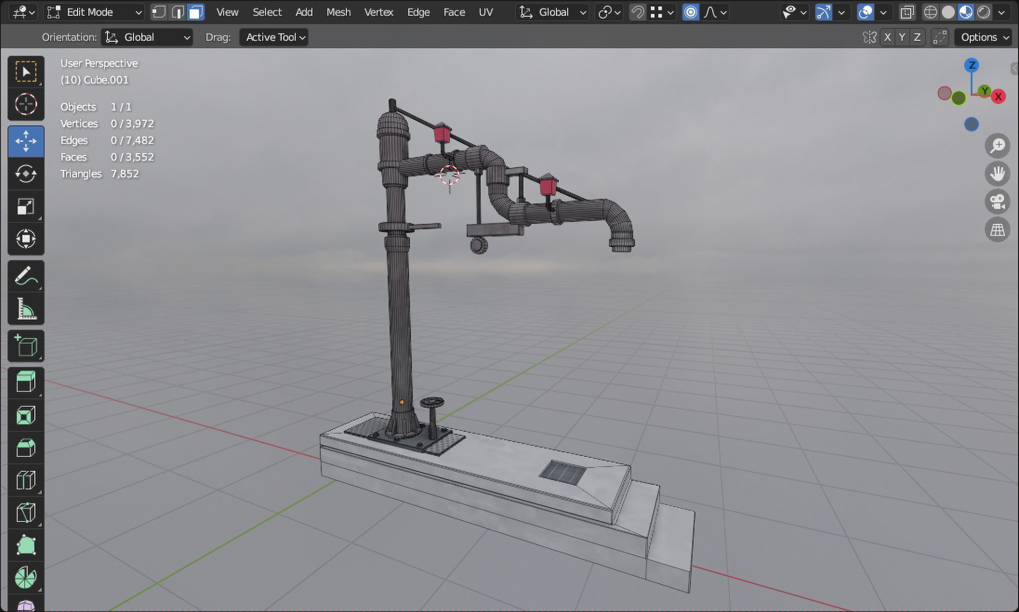 Old railway standpipe 3D model | CGTrader